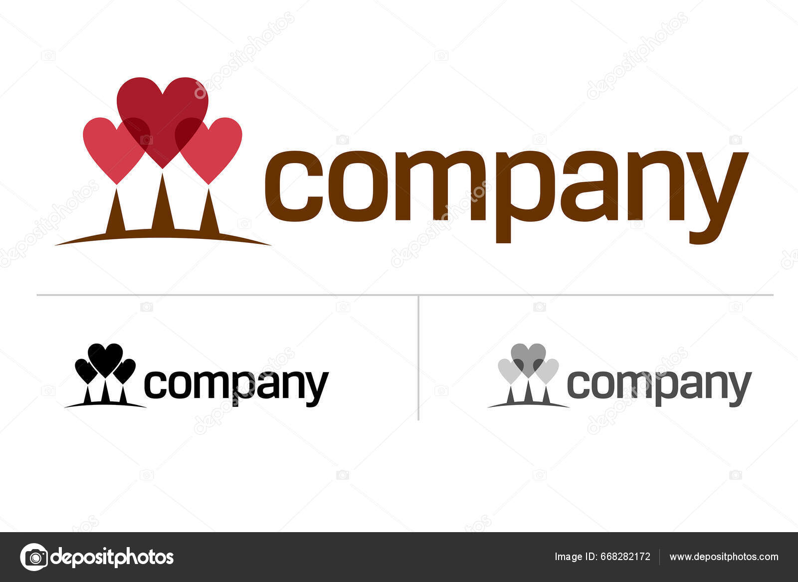 Diseño Del Logotipo Del Corazón Vector Vector de stock por ...