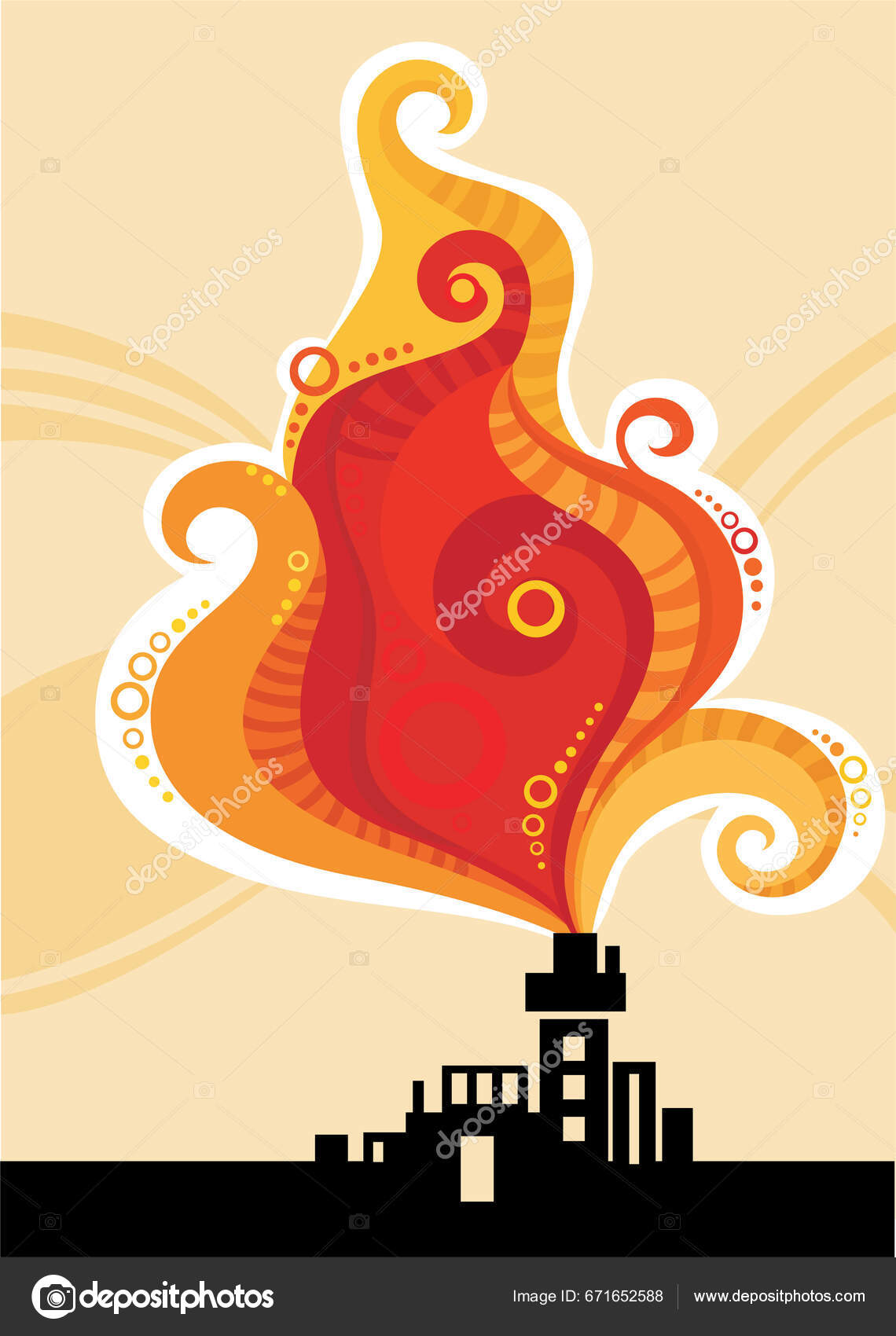 Vector Background Burning Fire Stock Vector by ©DesignPicsInc 671652588