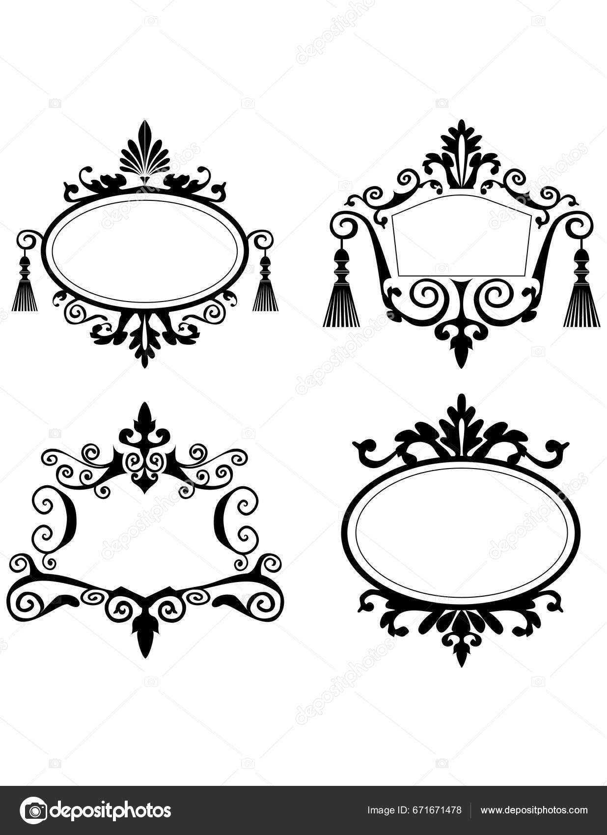 Set Vintage Frames Vector Illustration Stock Vector by ©DesignPicsInc ...