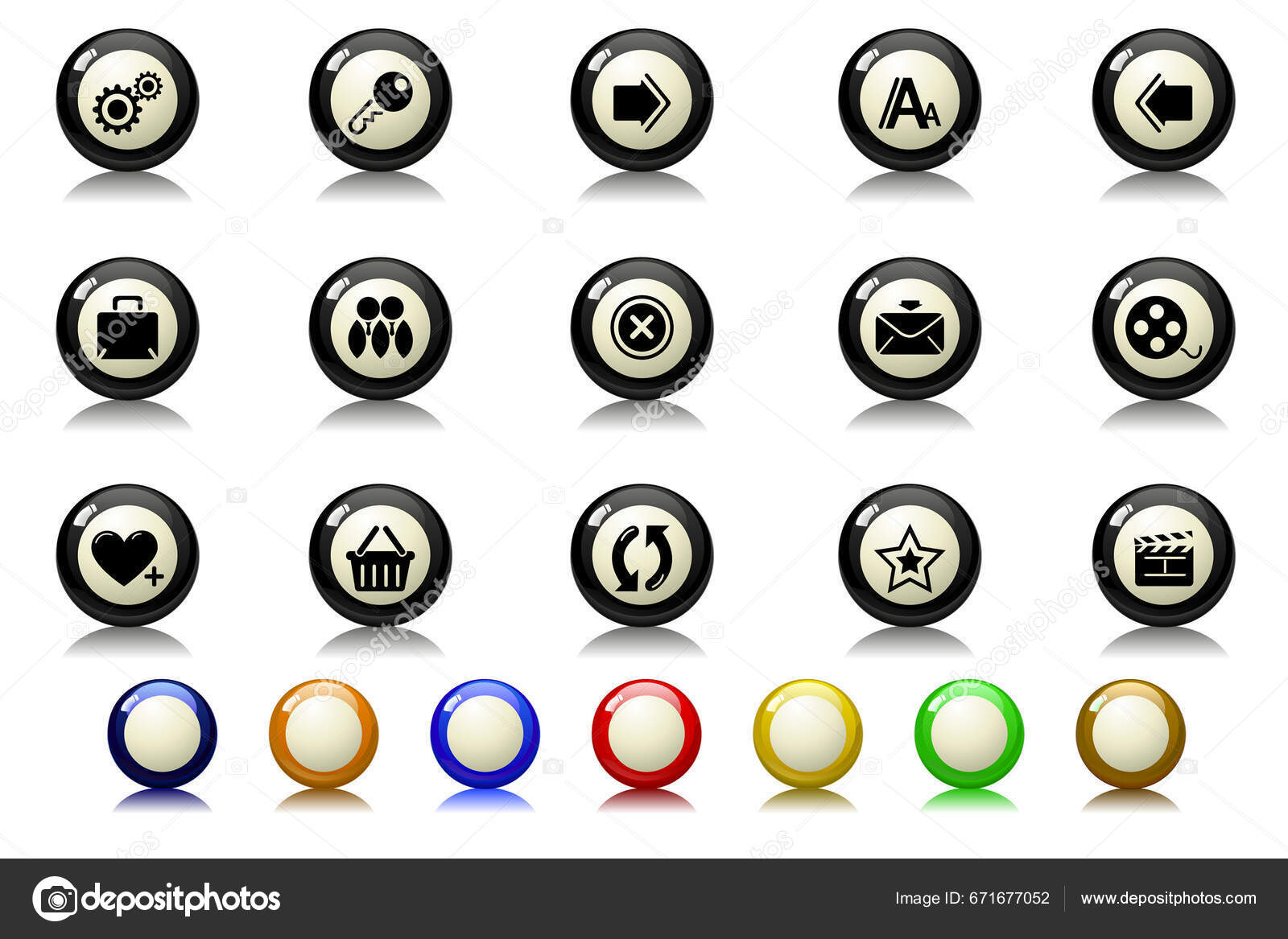 Set Web Elements Vector Illustration Stock Vector by ©DesignPicsInc 671677052
