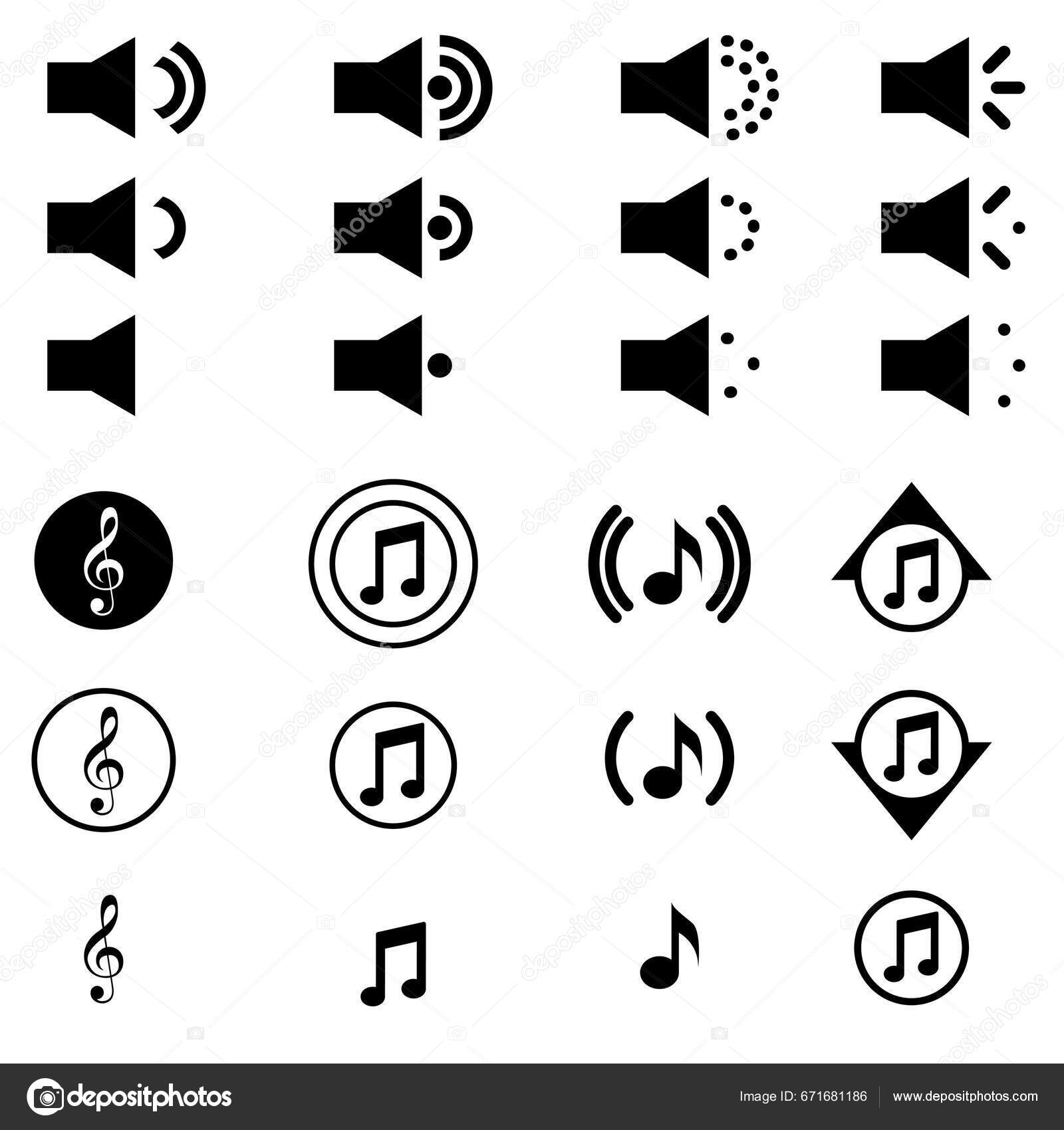 Music Buttons Icon Set Stock Vector by ©DesignPicsInc 671681186