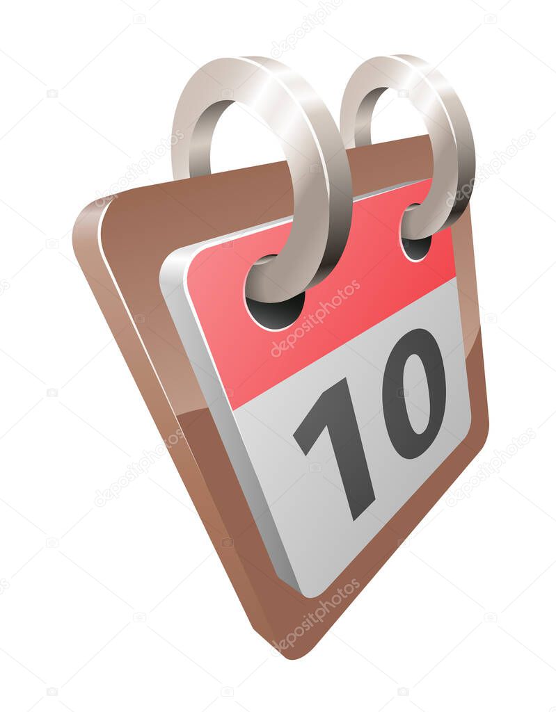 Calendario Fecha Icono Estilo Dibujos Animados Vector de stock por ...