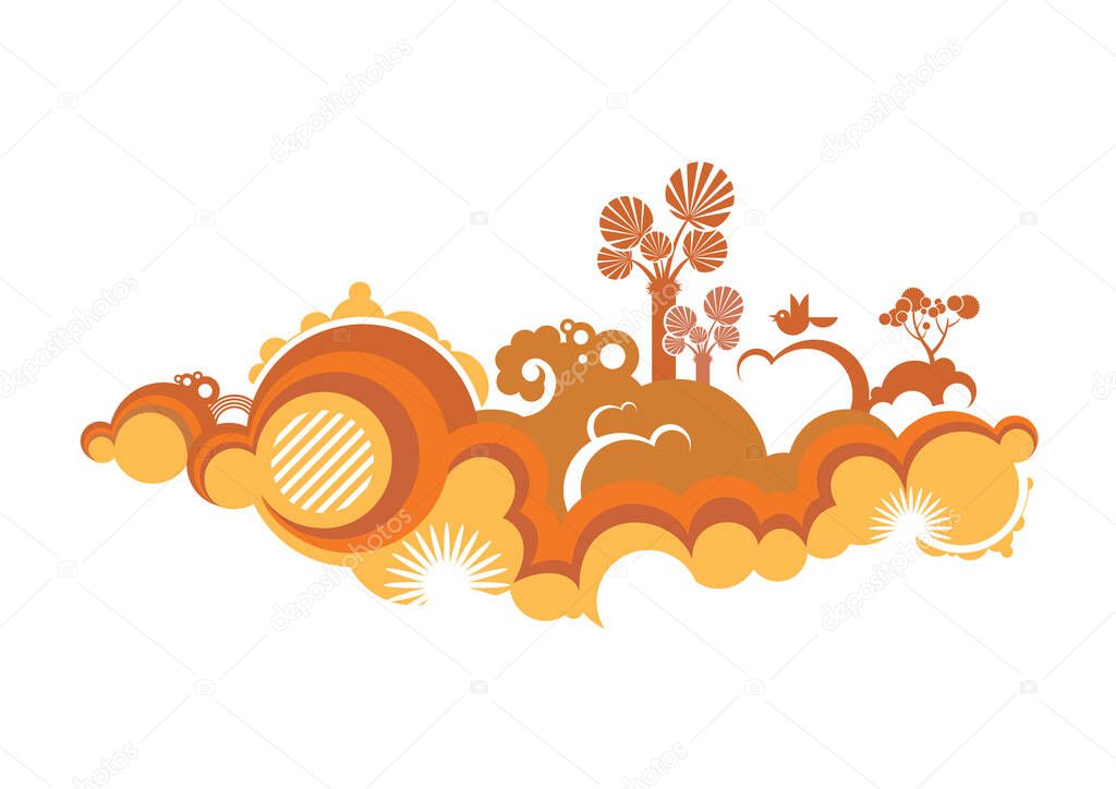 Ilustración Vectorial Lindo Fondo Dibujos Animados Vector de stock por ...