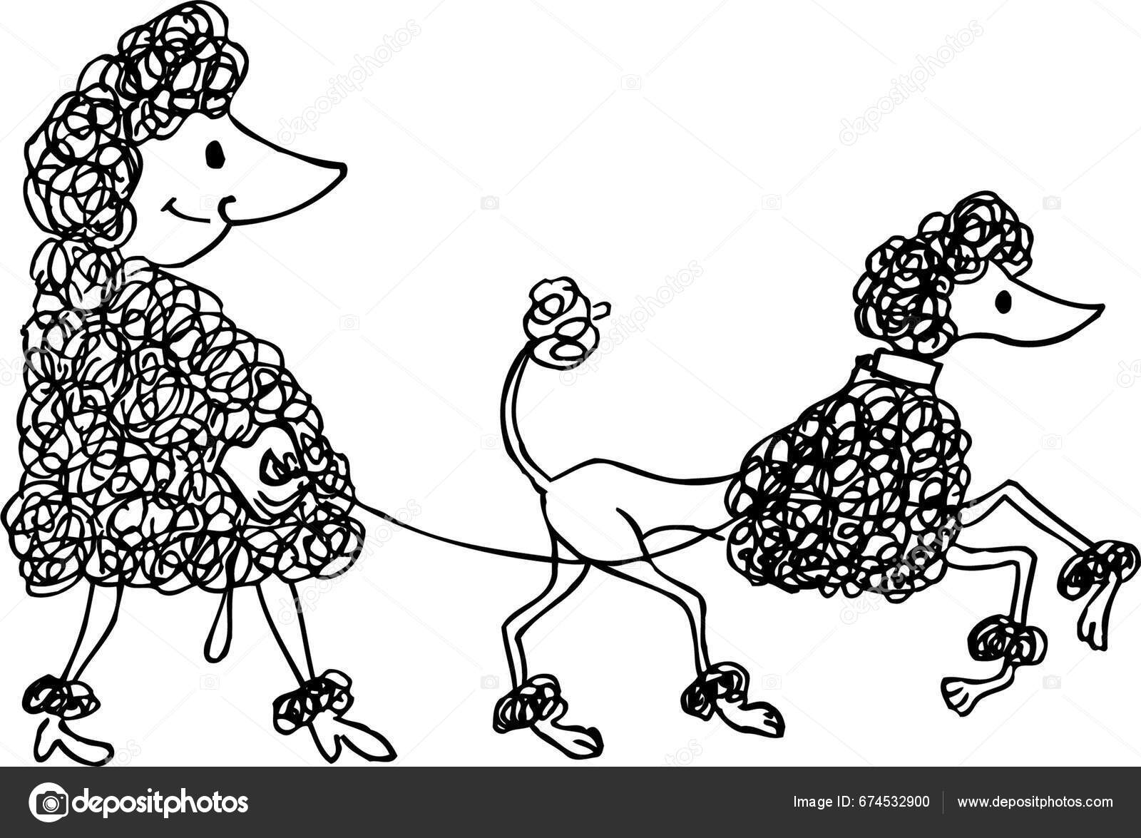 Woman Dog Modern Vector Illustration Stock Vector by ©DesignPicsInc ...