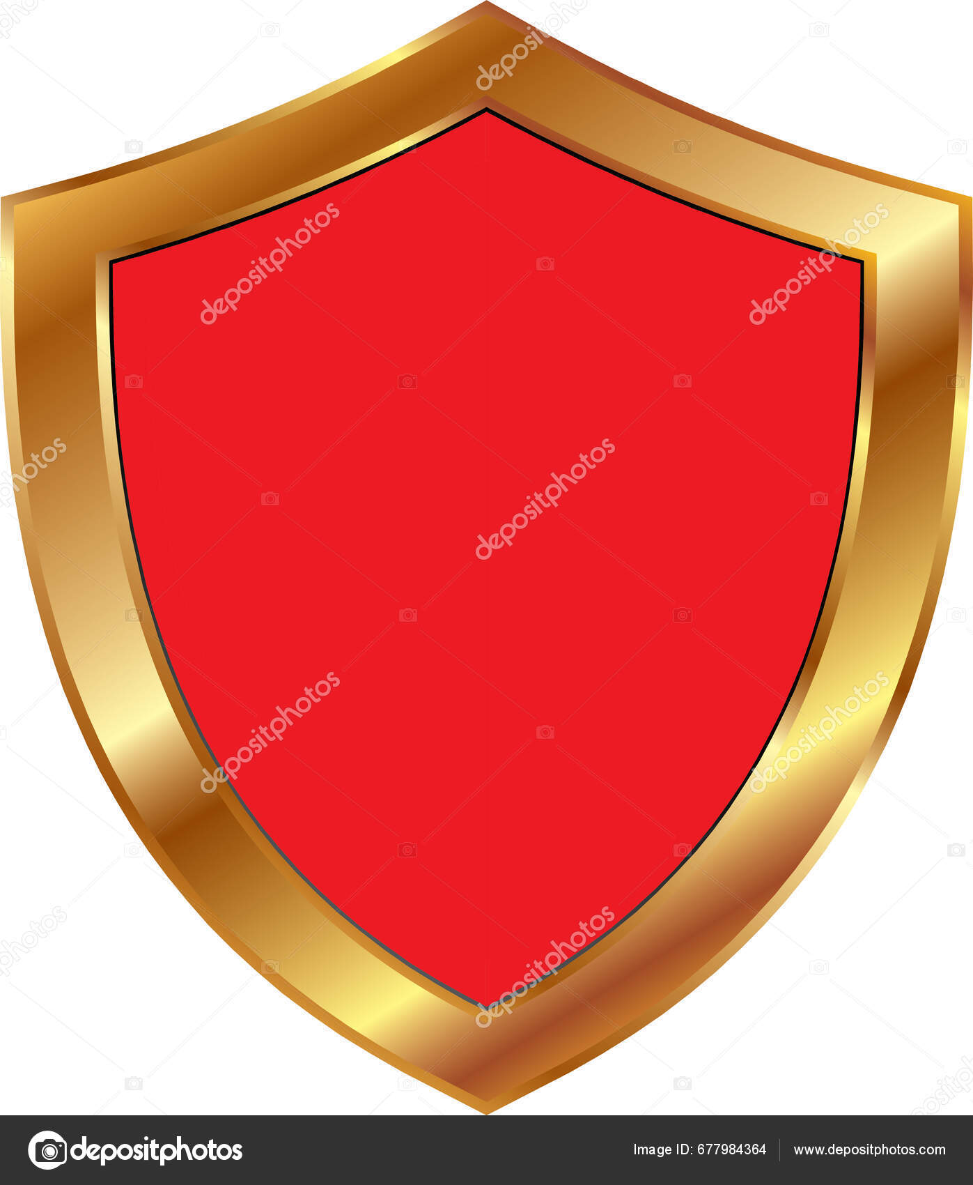 Red Shield White Background Stock Vector by ©DesignPicsInc 677984364