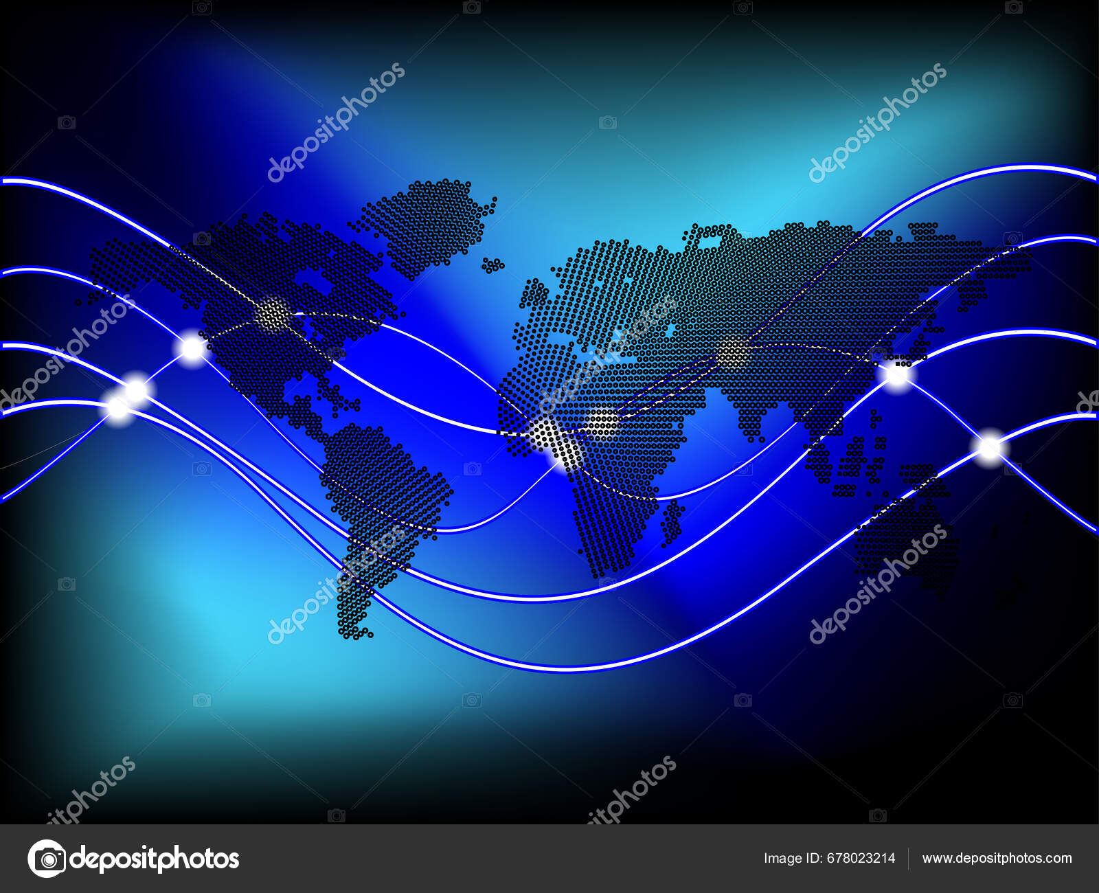 Blue World Map Background Stock Vector by ©DesignPicsInc 678023214