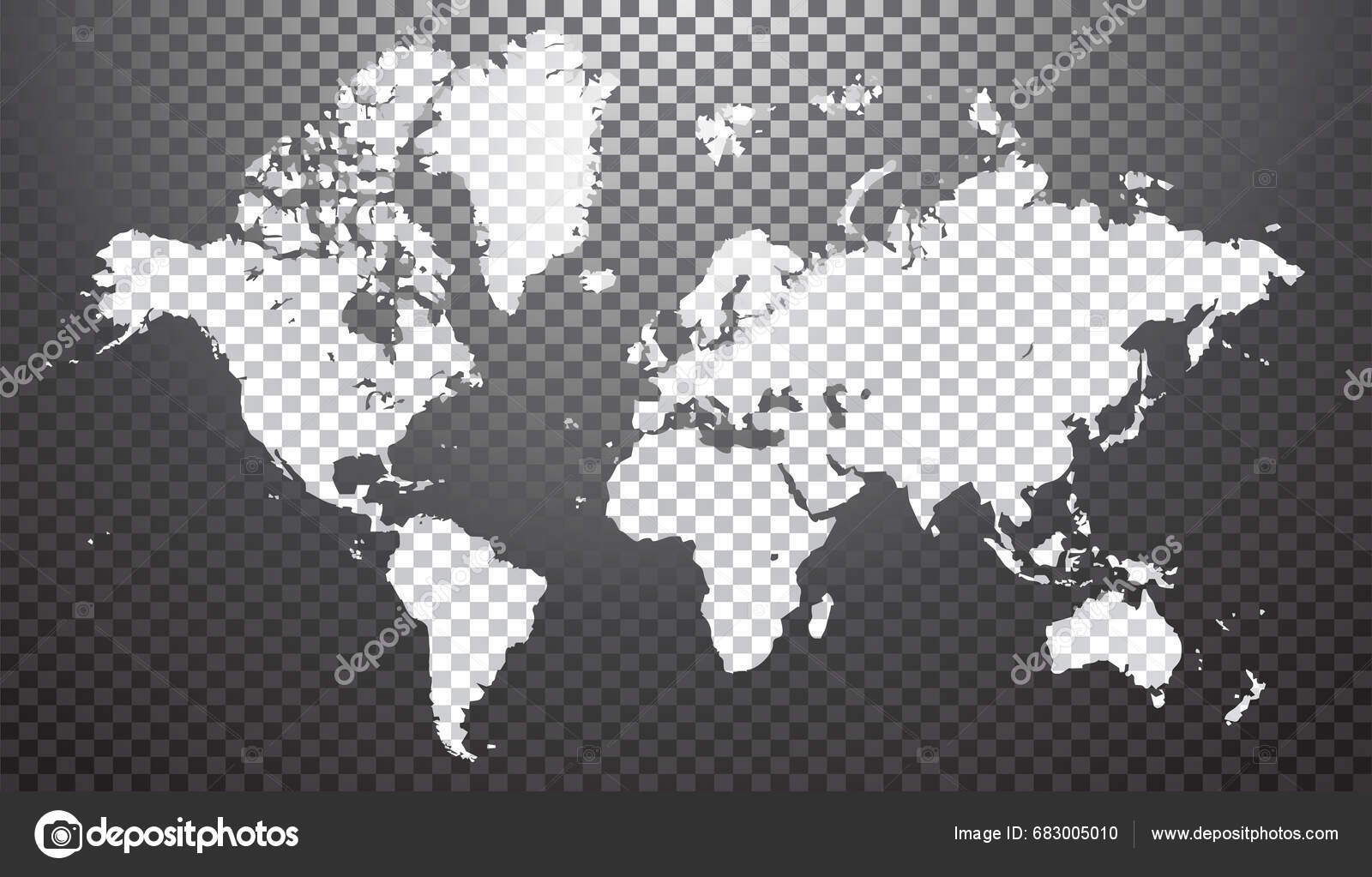 World Map Transparent Background Vector Illustration Stock Vector by ...