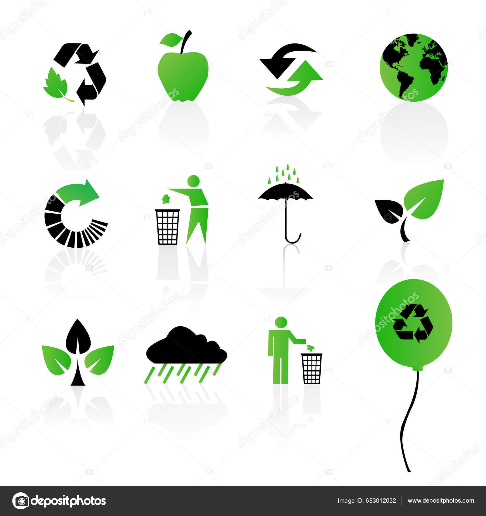 Vector Set Eco Symbols Stock Vector by ©DesignPicsInc 683012032
