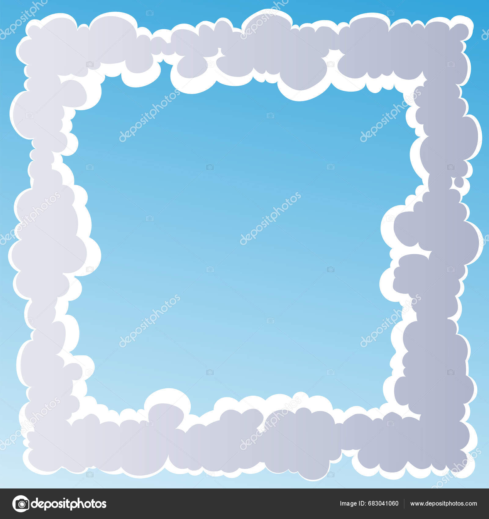 Frame Clouds Blue Sky Stock Vector by ©DesignPicsInc 683041060