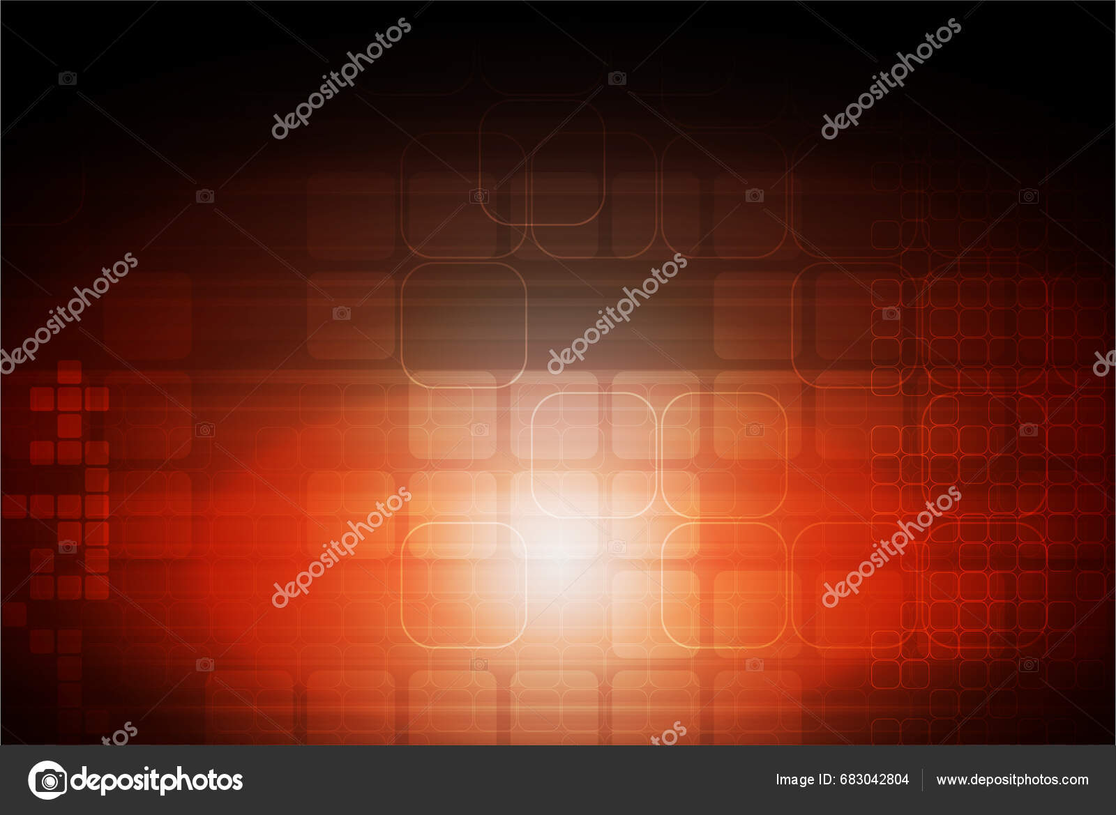 Abstract Red Technology Background Vector Illustration Stock Vector by ...