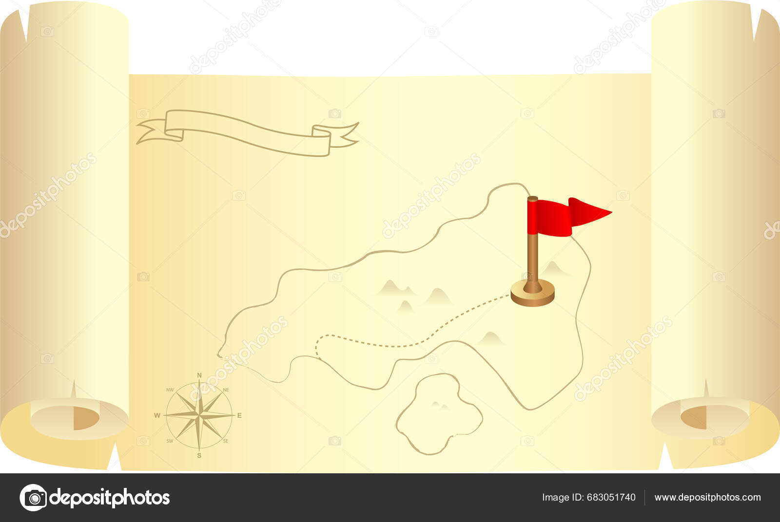 Vintage Old Map White Stock Vector by ©DesignPicsInc 683051740