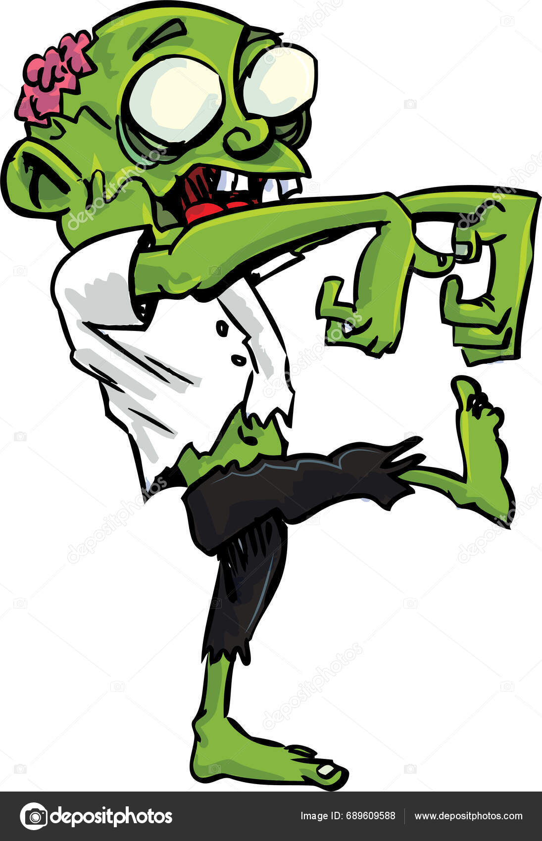 Zombie Cartoon Vector Illustration Stock Vector by ©DesignPicsInc 689609588 Zombie Cartoon Vector Illustration Stock Vector by ©DesignPicsInc 689609588
