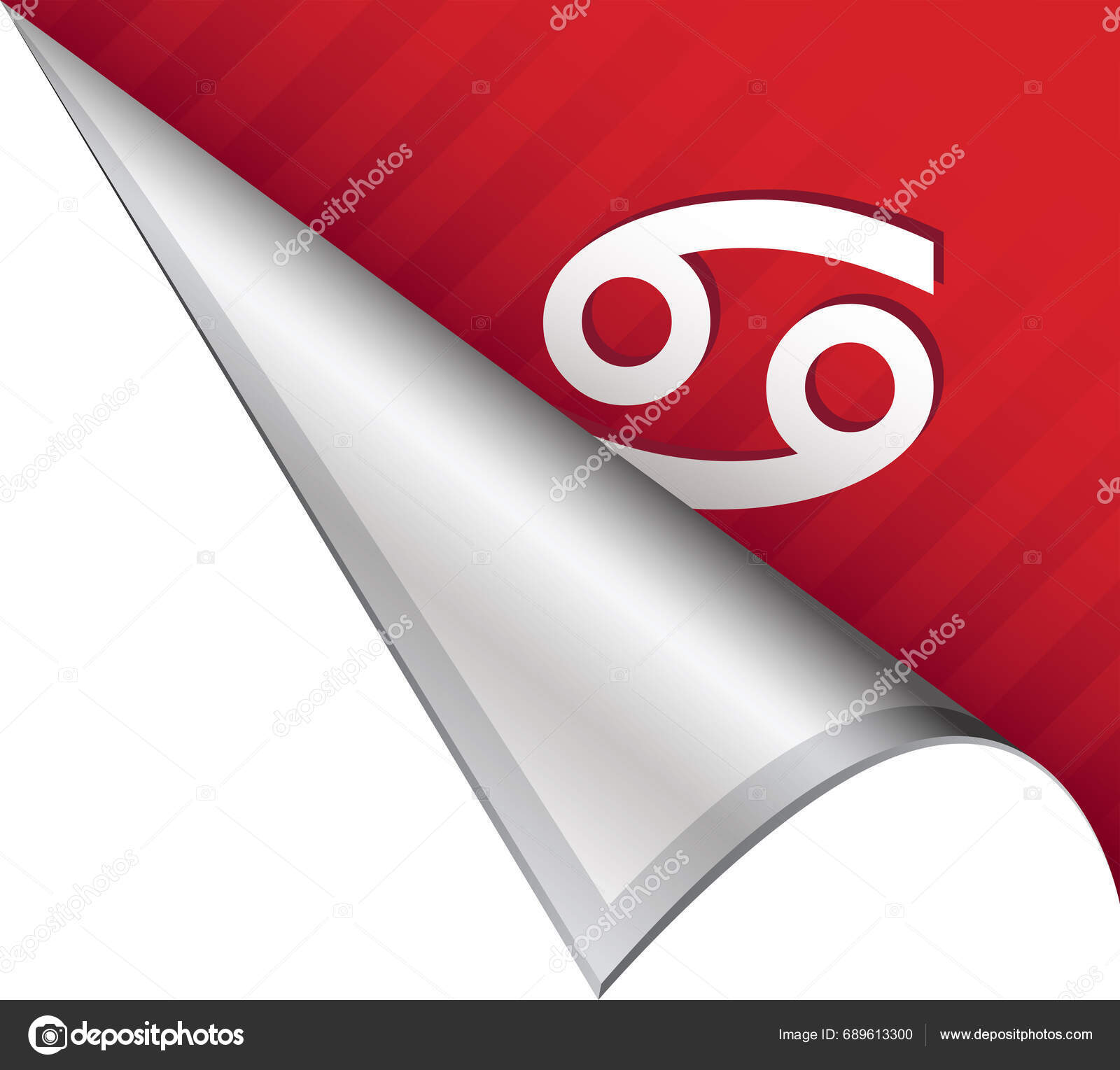 Zodiac Sign Red White Background Stock Vector by ©DesignPicsInc 689613300