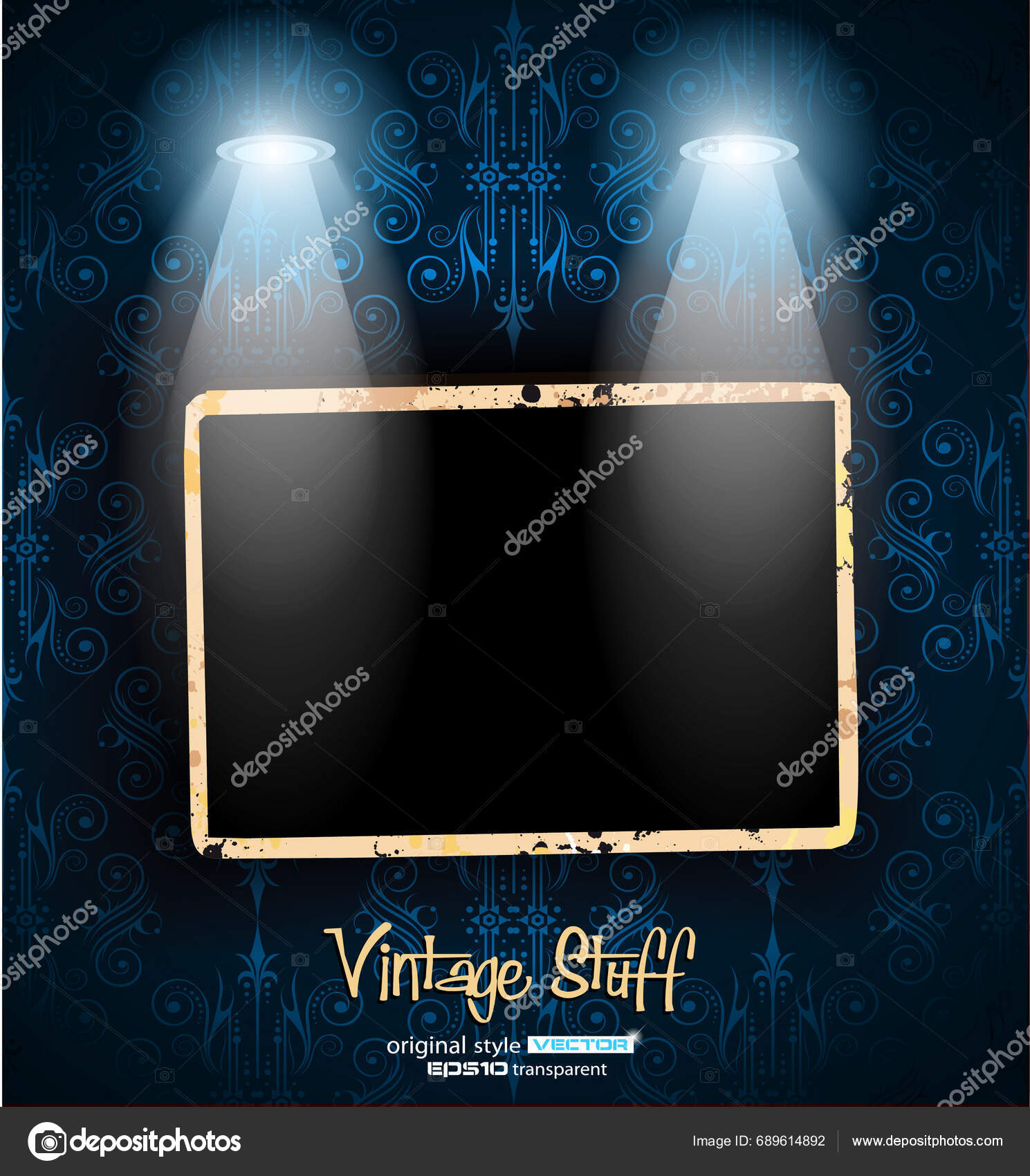 Retro Background Vintage Frame Stock Vector by ©DesignPicsInc 689614892