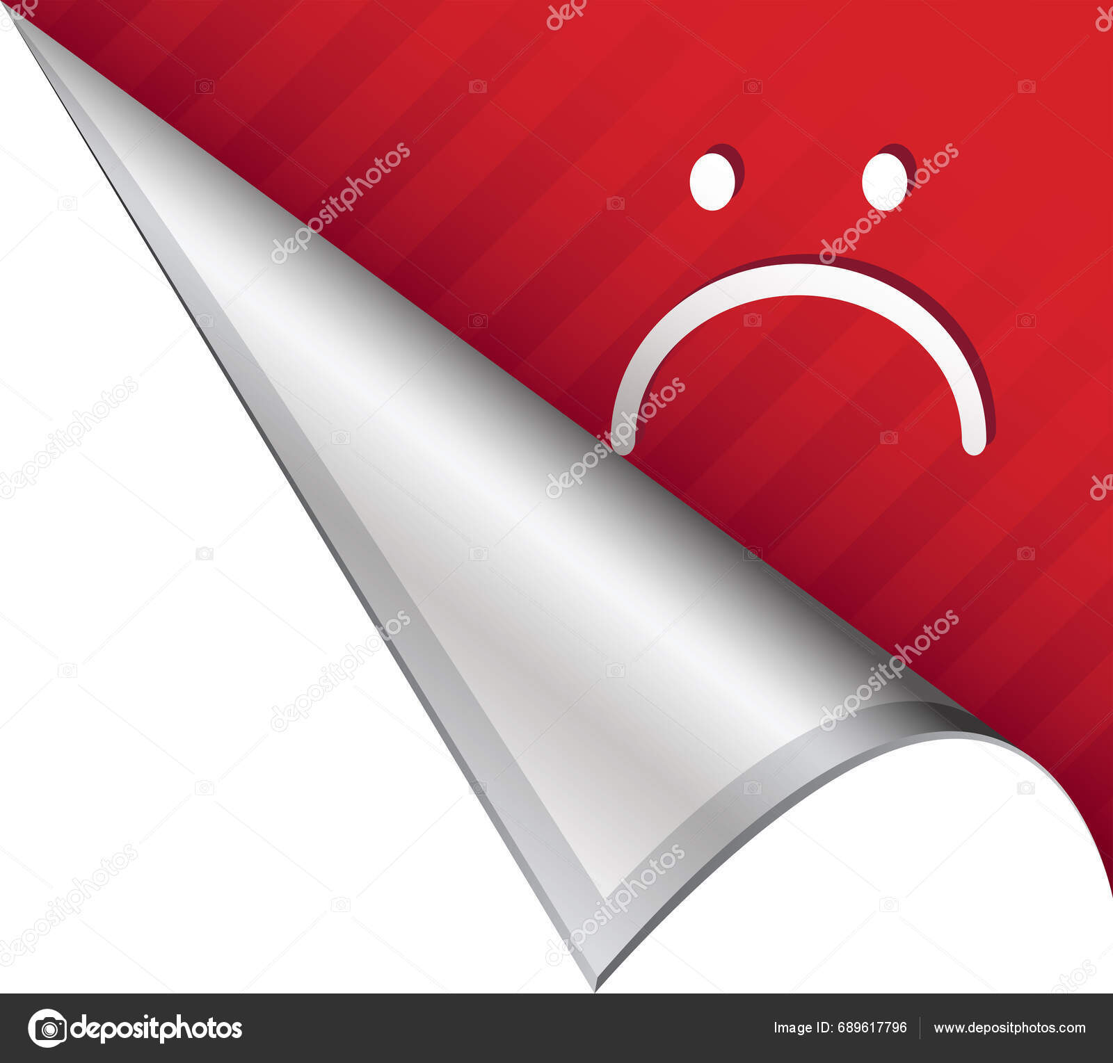 Sad Face Sign Red Background Stock Vector by ©DesignPicsInc 689617796