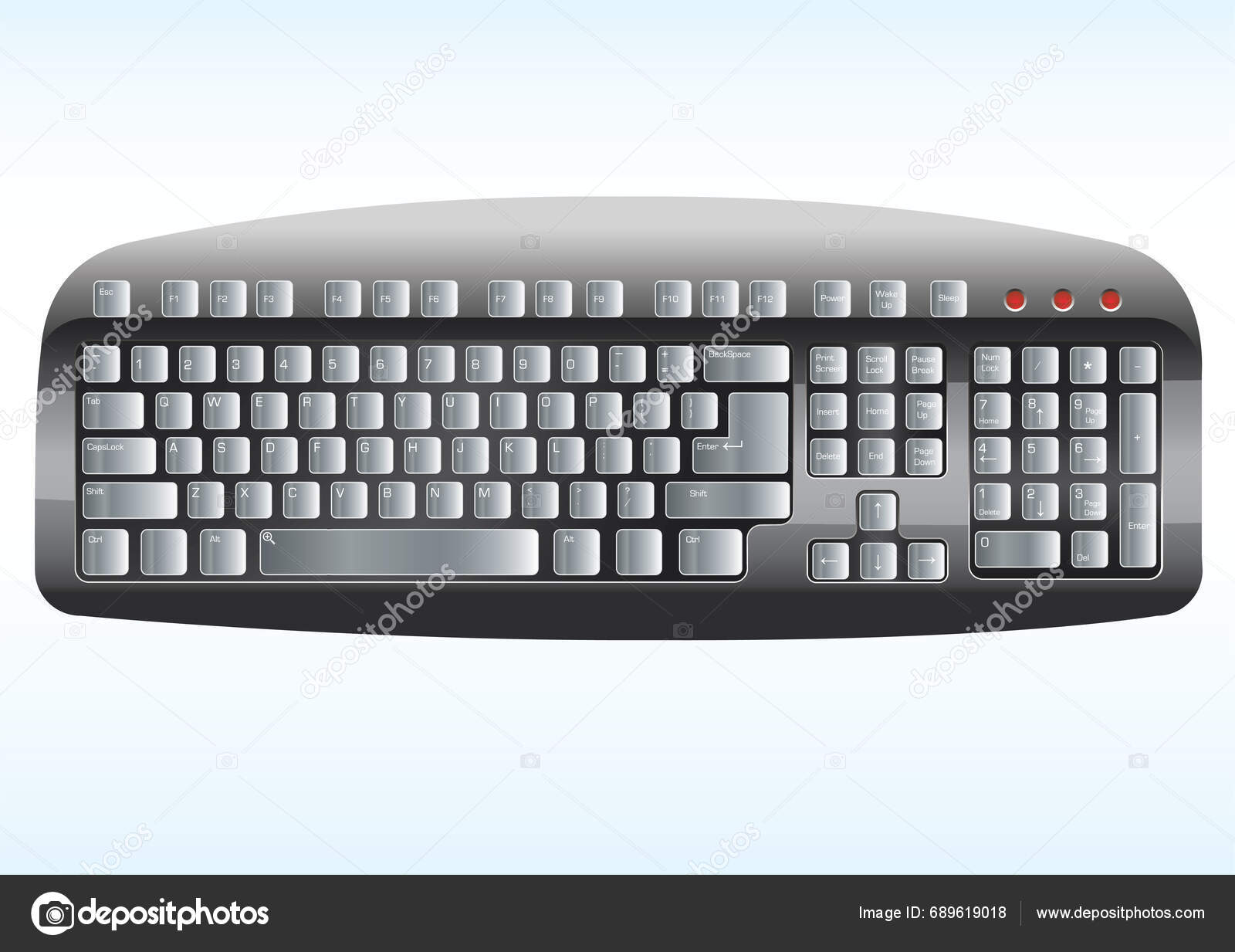 Compucomputer Key Board Blue Background Stock Vector by ©DesignPicsInc ...