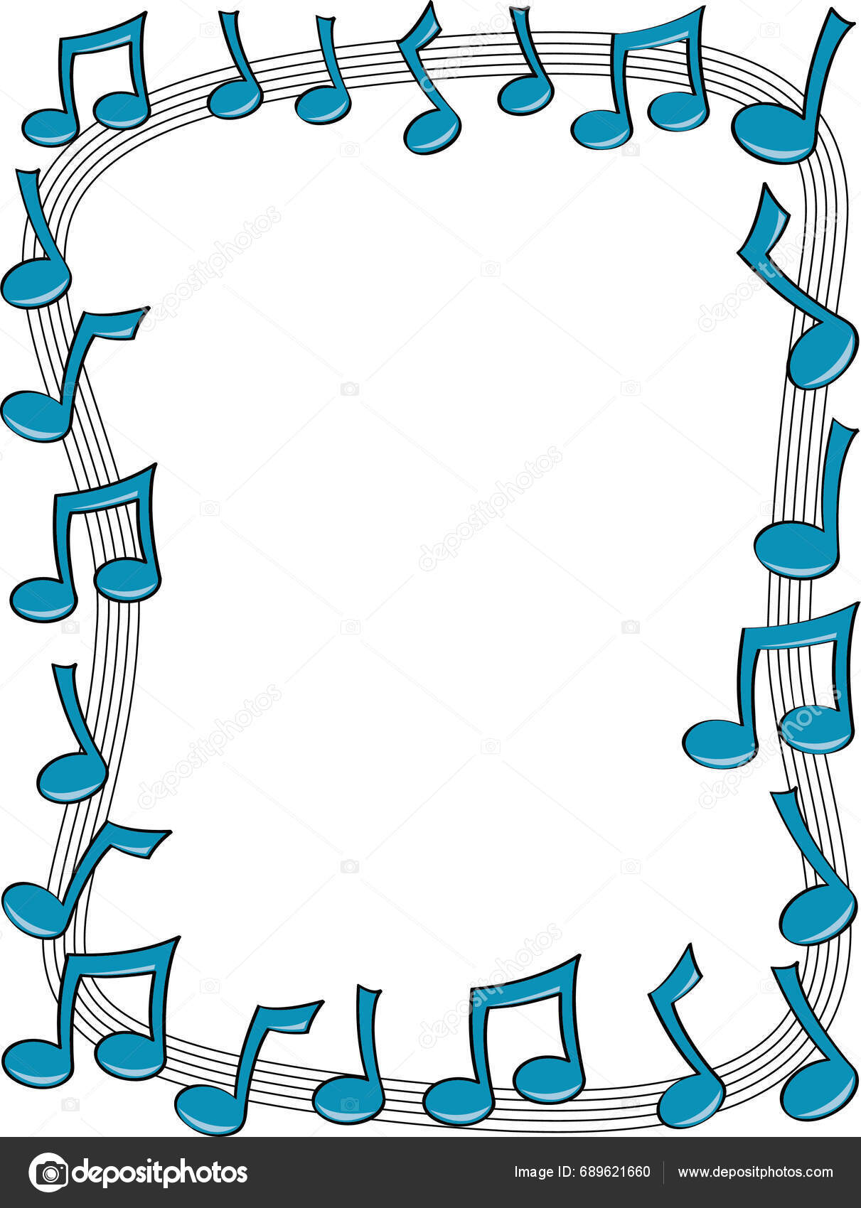 Musical Notes Frame White Background Stock Vector by ©DesignPicsInc ...