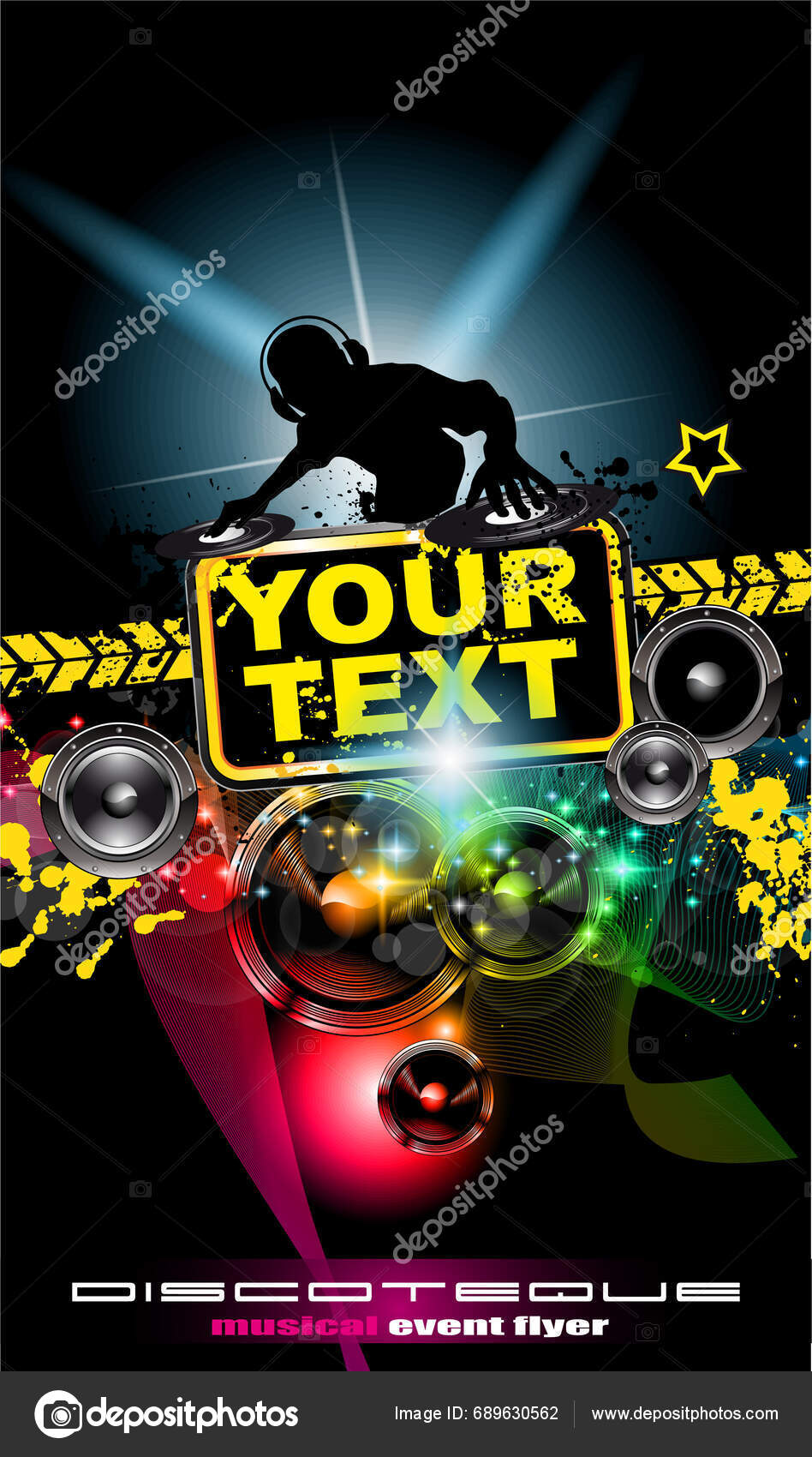 Colorful Music Background Space Text Stock Vector by ©DesignPicsInc ...