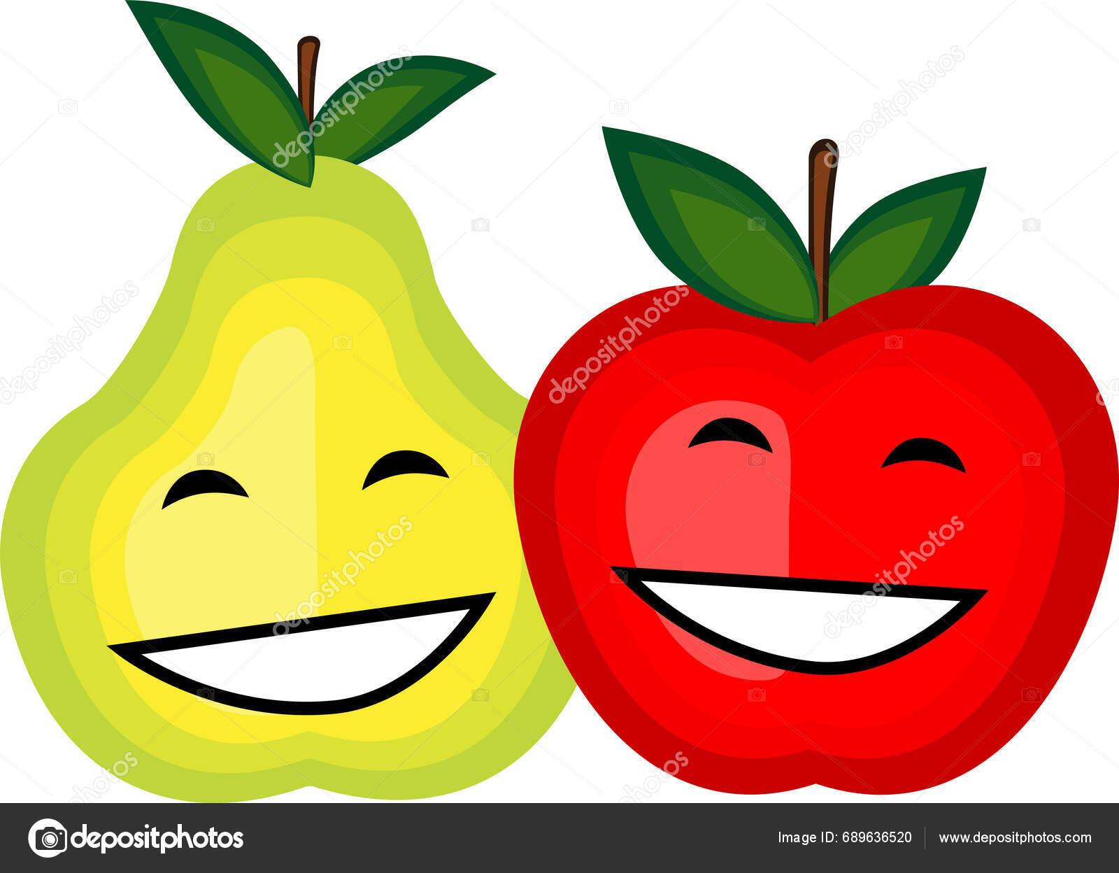 Happy Smiling Fruits Cartoon Characters Stock Vector by ©DesignPicsInc ...