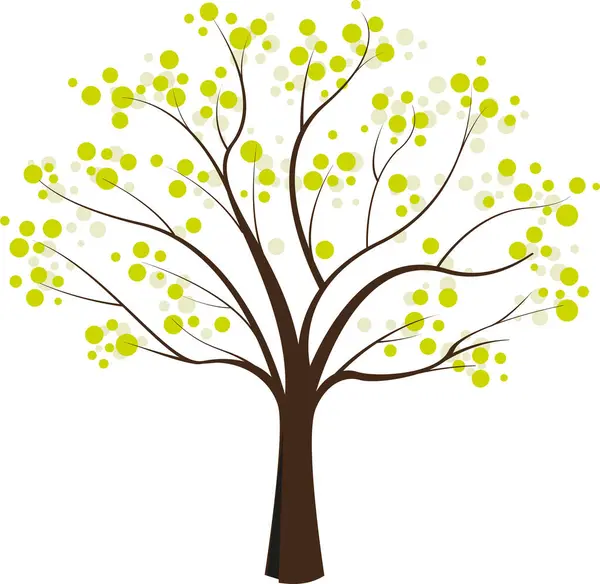 Tree Green Leaves Vector Illustration Stock Vector By ©designpicsinc