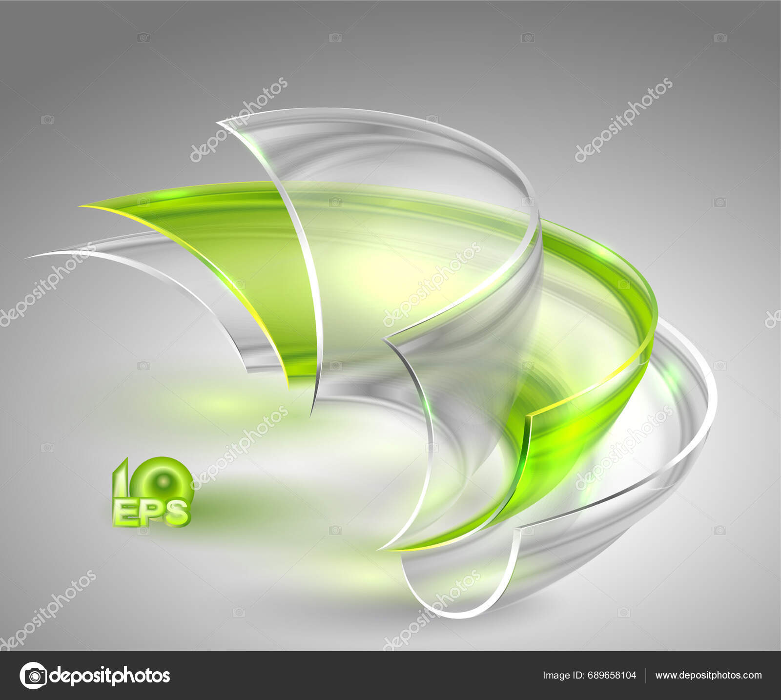 White Green Logo Grey Background Stock Vector by ©DesignPicsInc 689658104