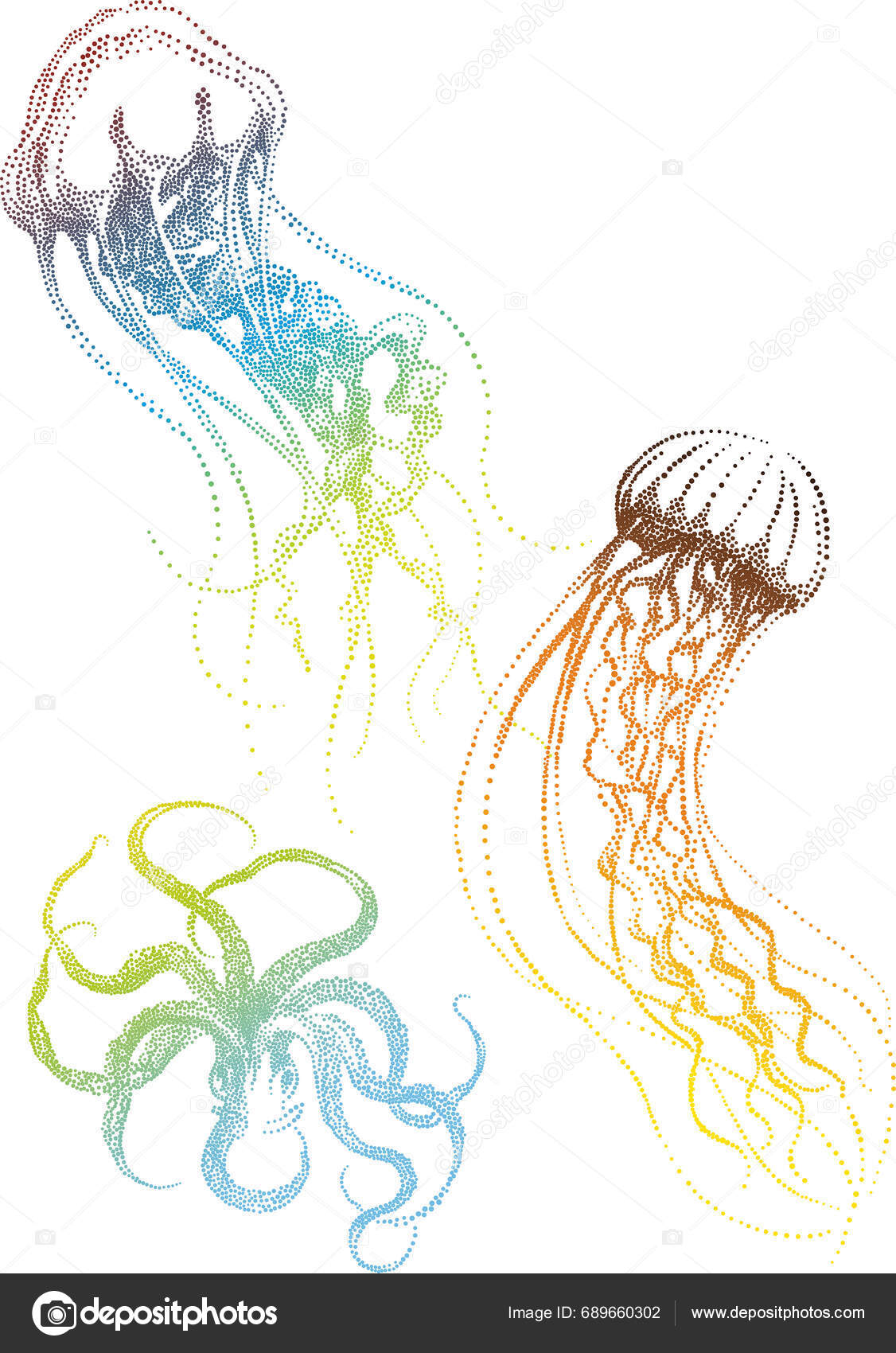 Vektor Set Ubur Ubur Ilustrasi Vektor Vektor Stok oleh ©DesignPicsInc ...