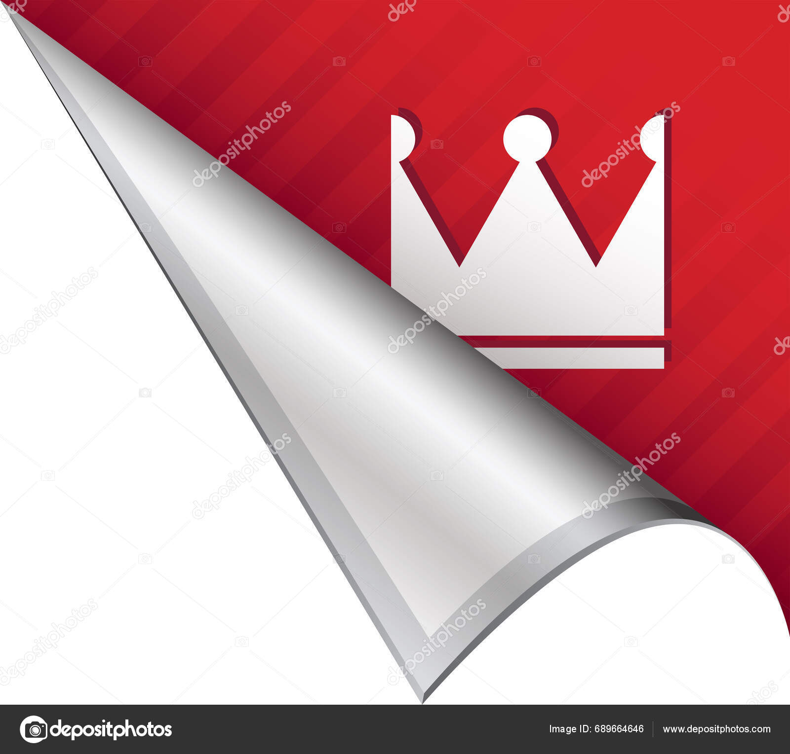 Crown Sign Red Background Stock Vector by ©DesignPicsInc 689664646