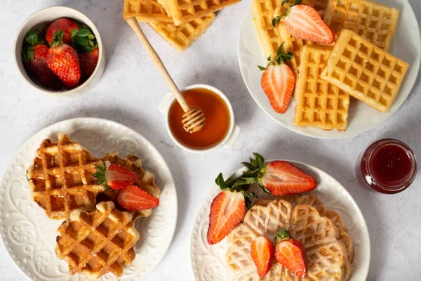 Waffle breakfast plate Stock Photos, Royalty Free Waffle breakfast ...