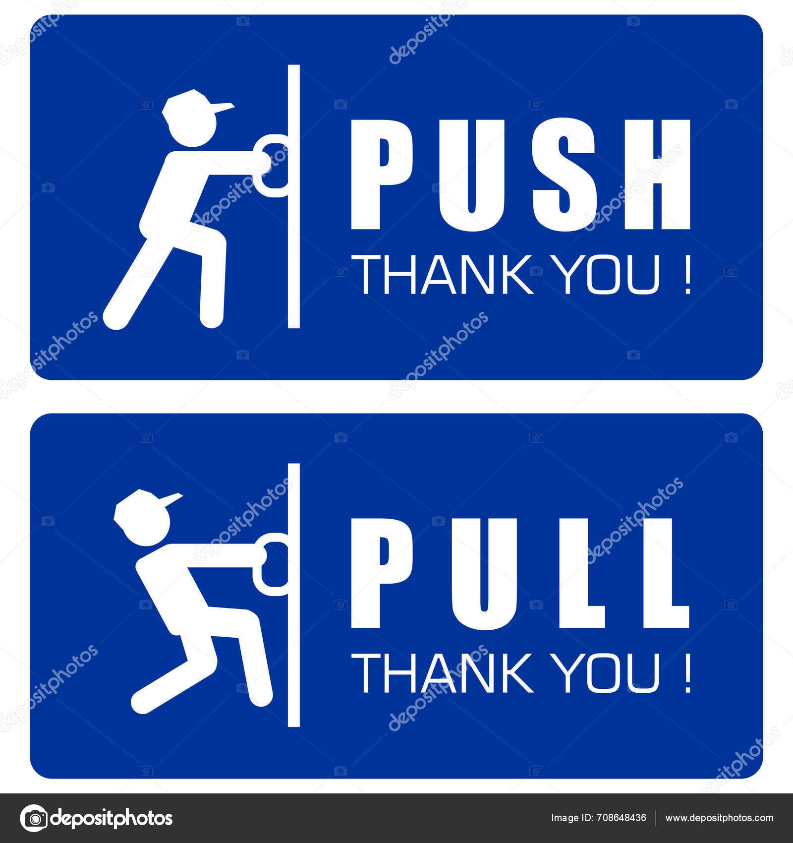 Push Pull Sticker Label Vector Stock Vector by ©mochdiharjadichalil ...