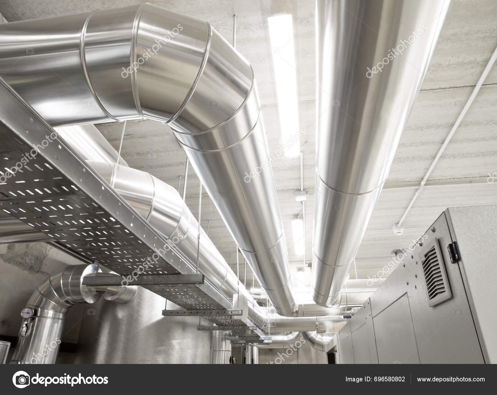 Hvac System Pipes Handling Heating Ventilation Air Conditioning Cooling ...