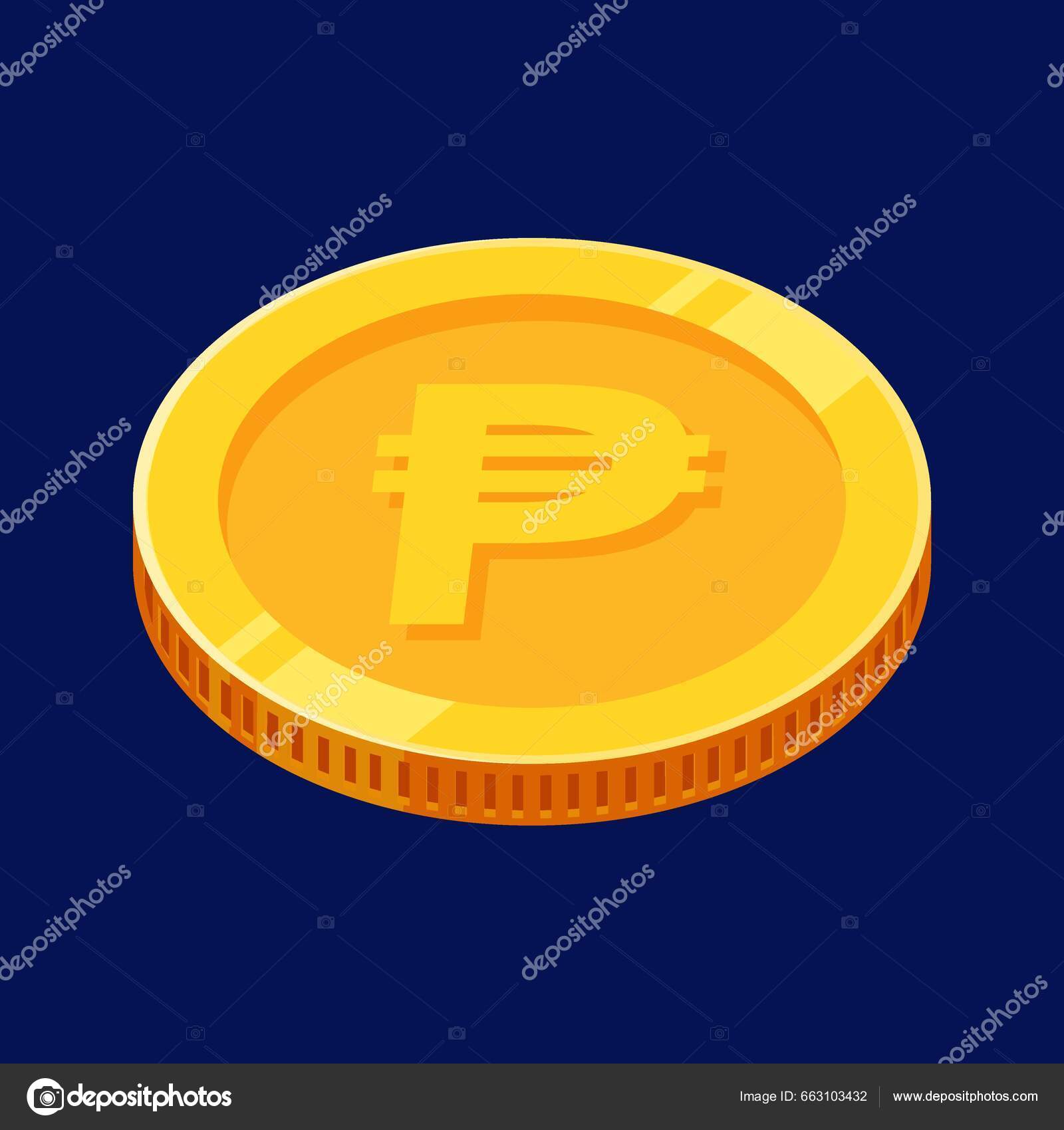 Peso Philippine Coin Gold Money Vector Stock Vector by ©eriek 663103432