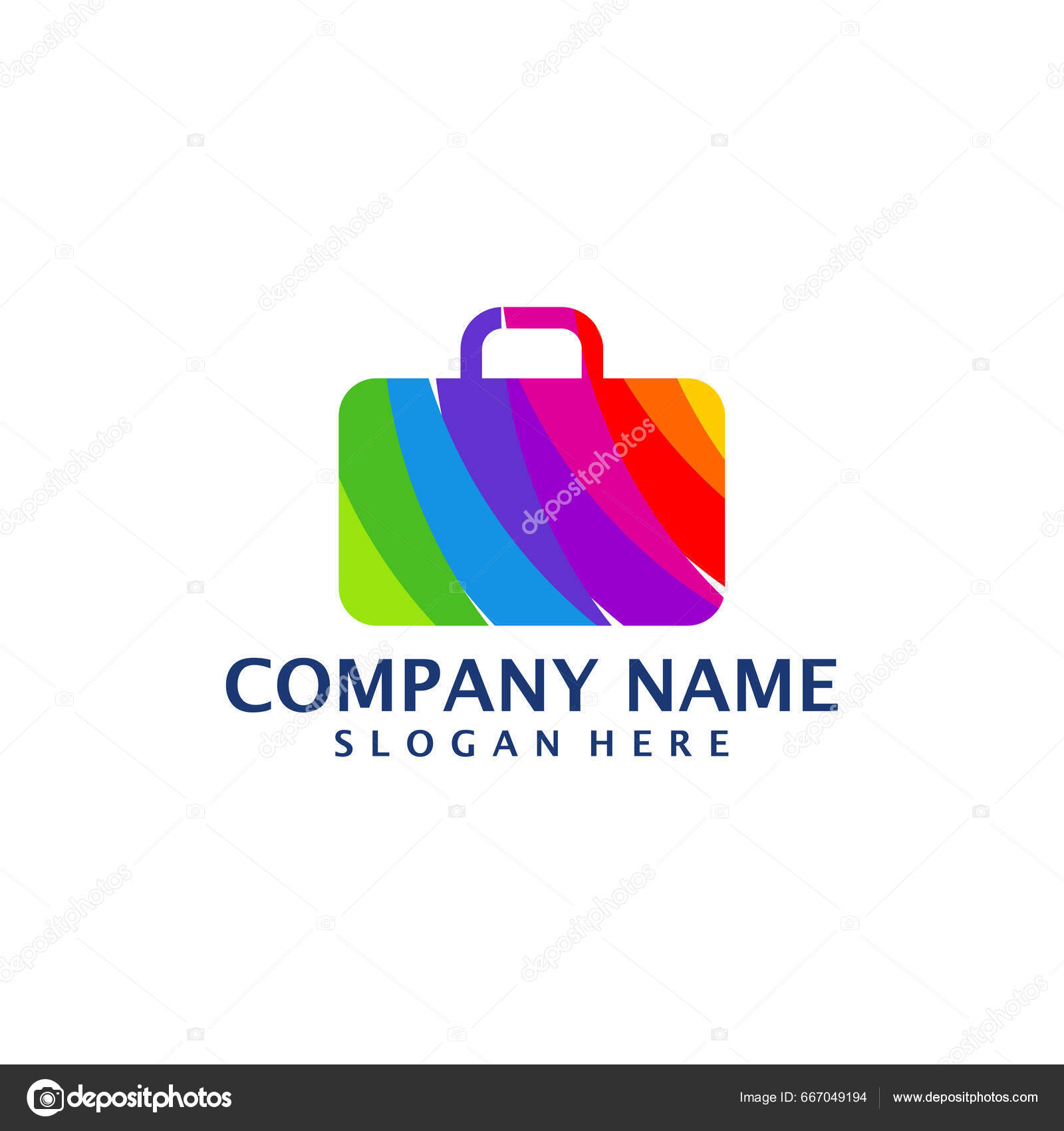 Colorful Suitcase Logo Design Vector Suitcase Logo Design Template ...