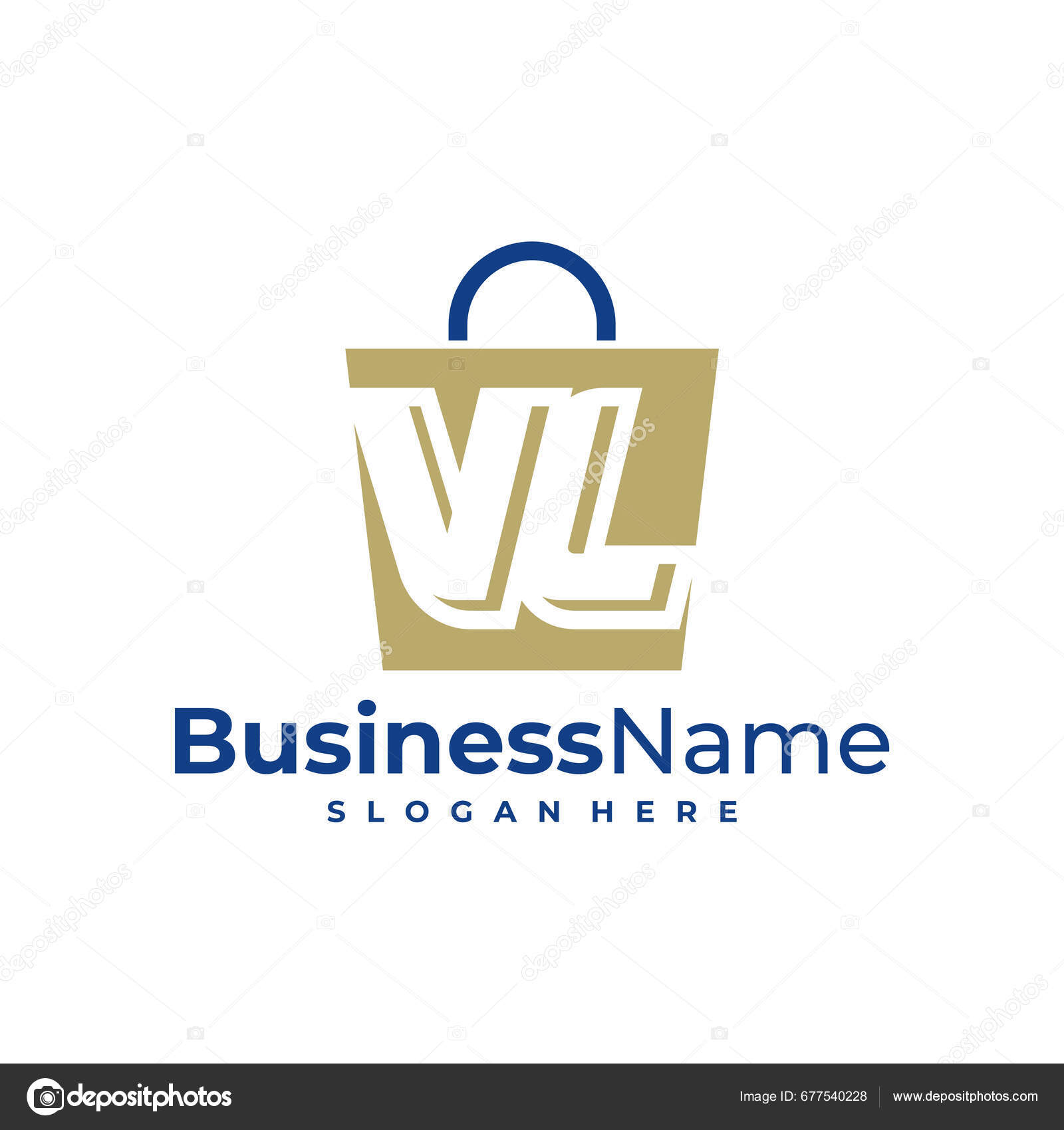 Letra Shop Logo Design Vector Concepto Plantilla Diseño Logotipo Lujo ...
