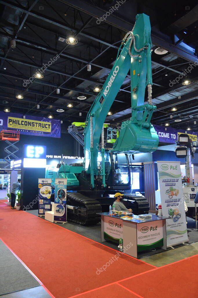 PASAY, PH - NOV 5 - Kobelco excavator at Philconstruct on November 5 ...
