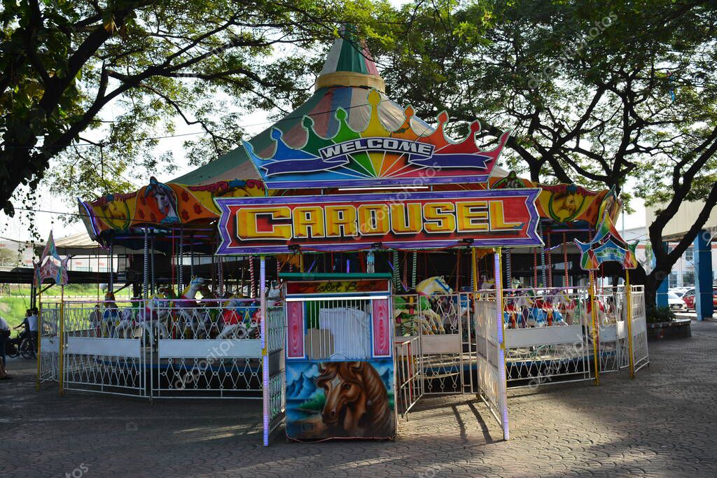 MARIKINA, PH - FEB 4 - Carousel ride at Riverbanks center on February 4 ...