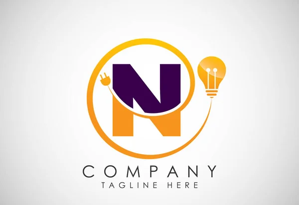 Alfabeto Inglês Com Lâmpada Elétrica Plug Logotipo Eléctrico Industrial ...