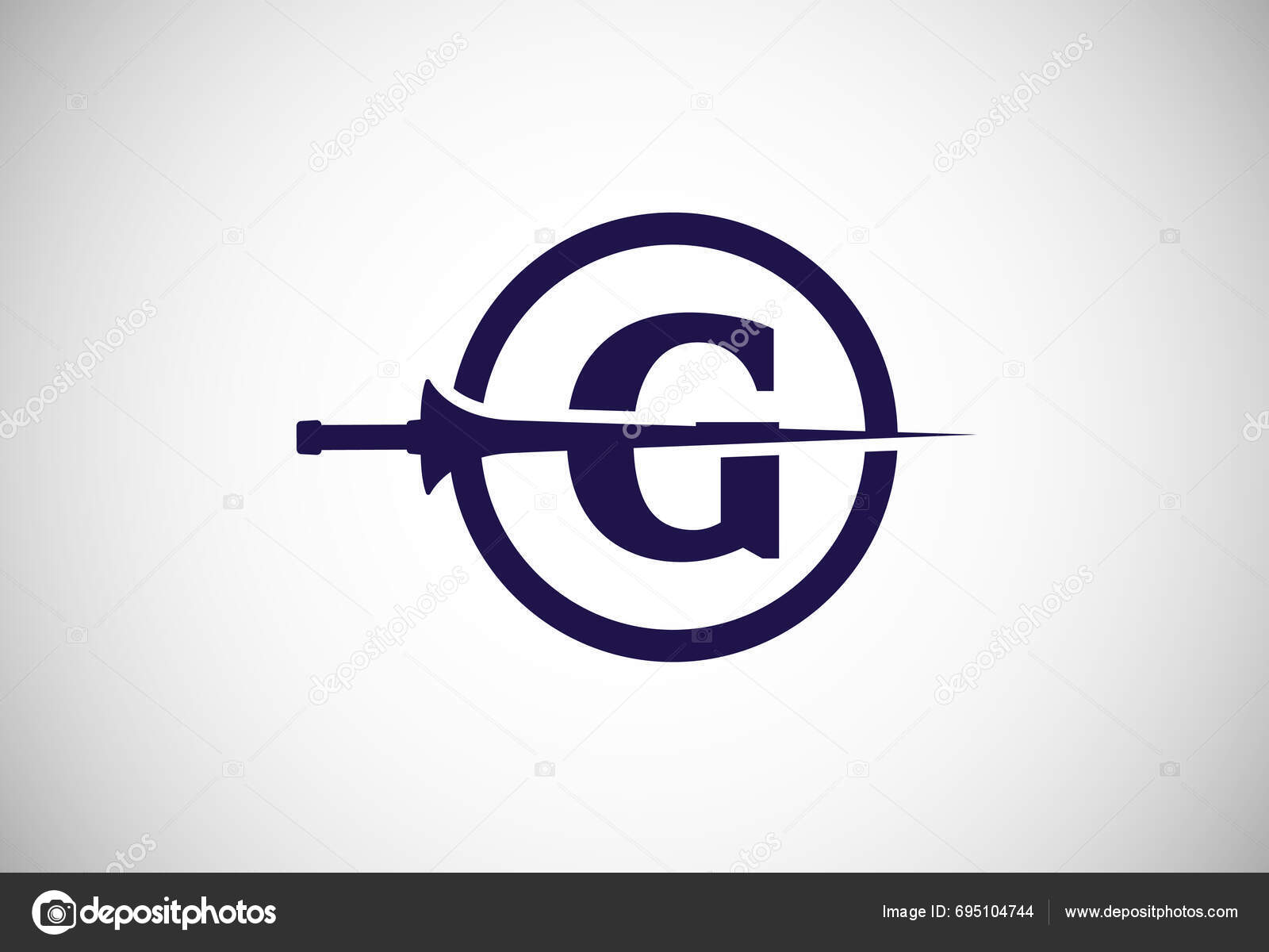 English Alphabet Spear Lance Creative Spear Logo Design Template Vector ...