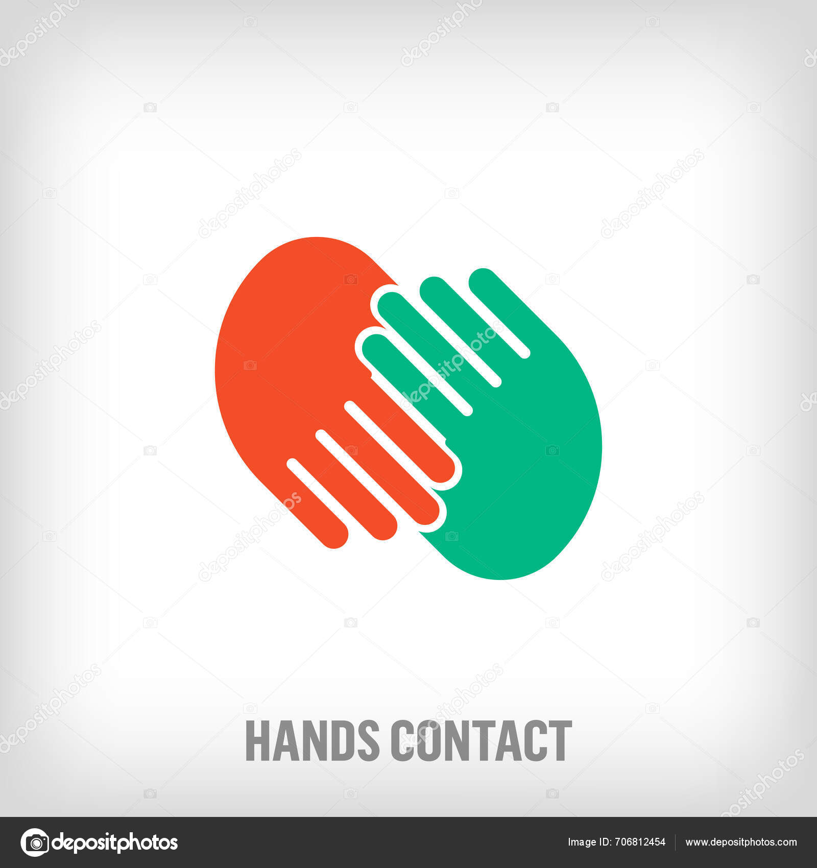 Creative Handshake Connection Logo Uniquely Designed Color Transitions ...