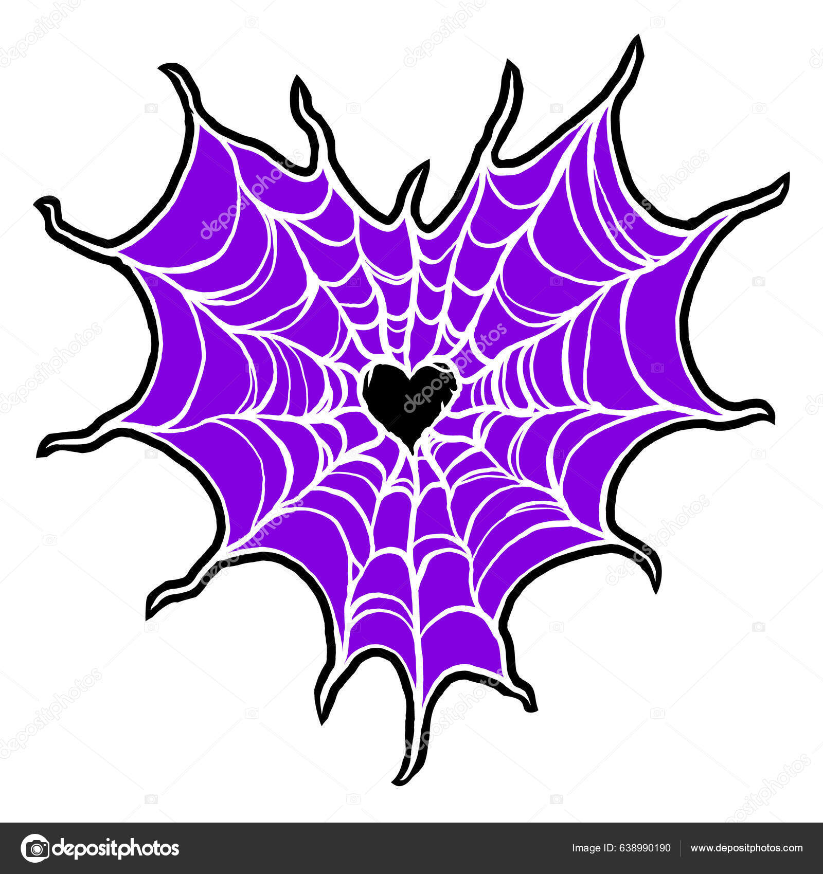 Spider Web Shape Heart Spiderweb Gothic Design Valentine's Day ...