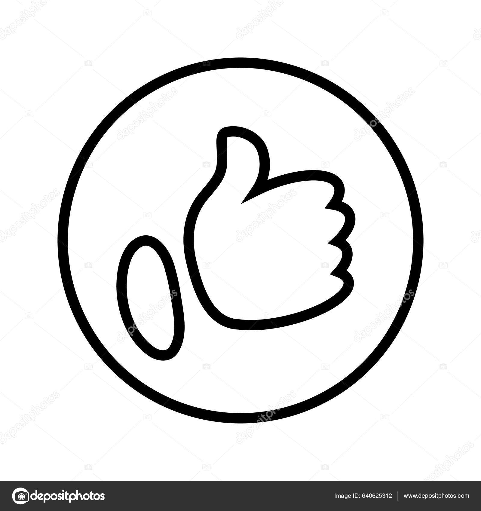Duim Omhoog Icoon Wit Emoji Thumbs Up Icon Stock Vector. Illustration