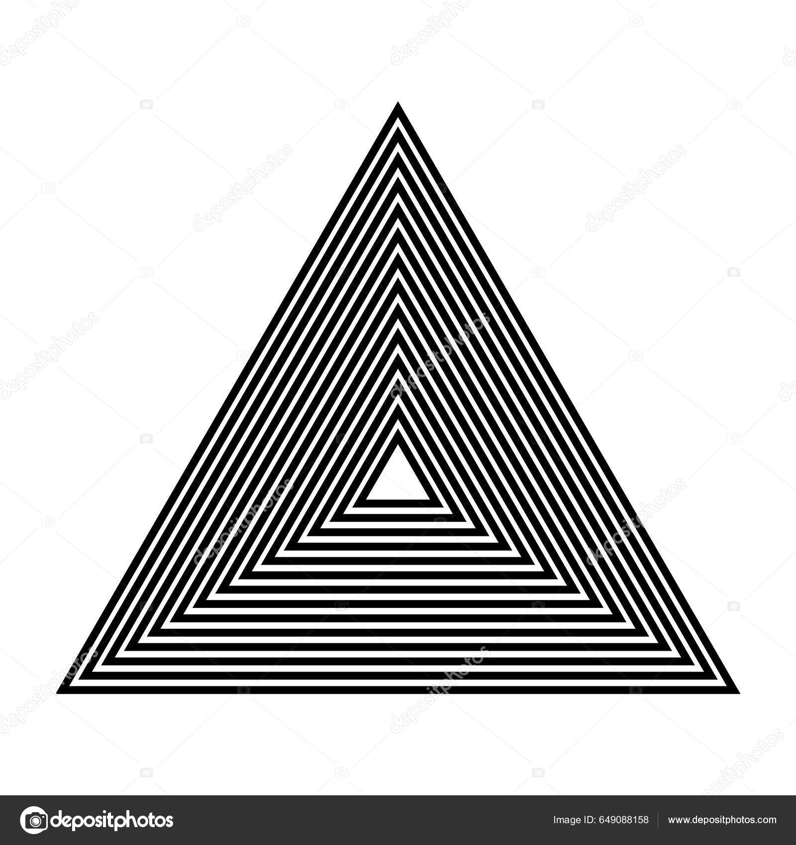 Line Triangle Shape Modern Line Icon Vector Isolated White Background ...