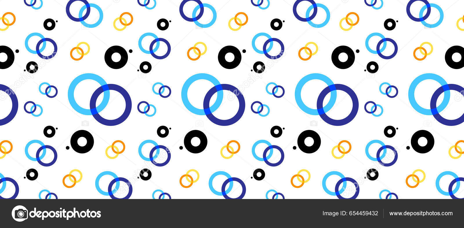 Colored Circles Pattern White Backdrop Geometric Forms Background ...