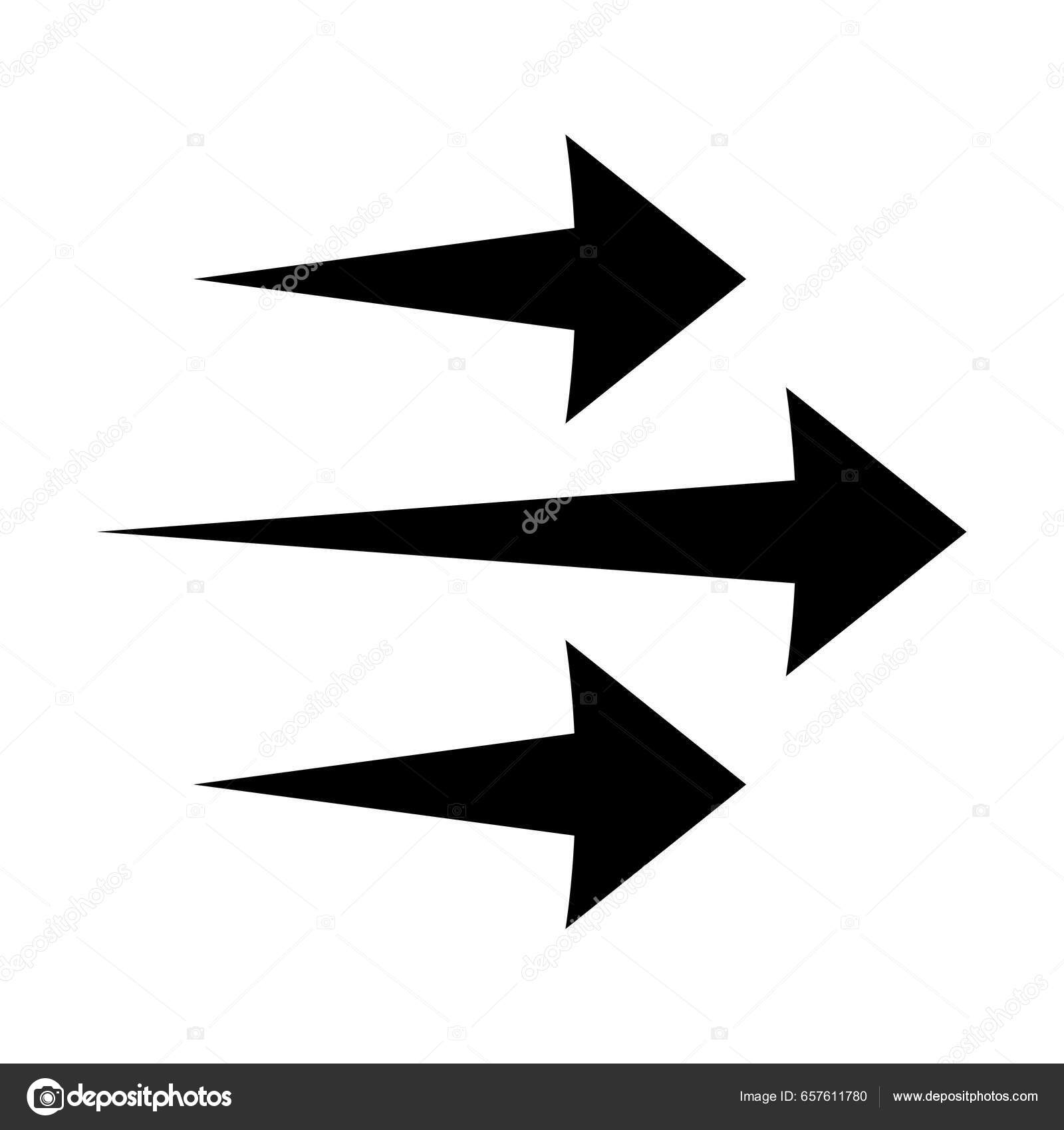 Black Arrow Showing Air Flow Vector Icon Design Applications Isolated ...