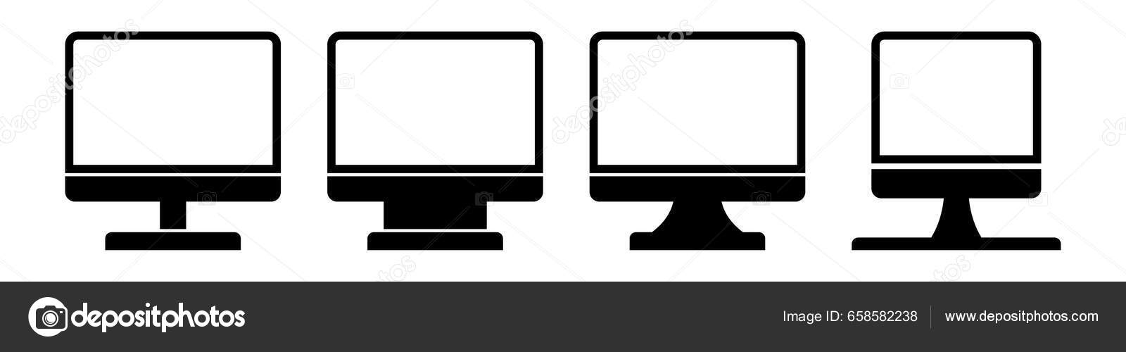 Computer Monitor Icon Set Modern Icons Design Apps Websites Vector ...