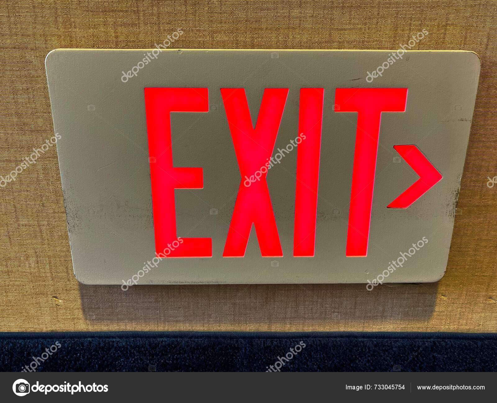 Rectangular Exit Sign Wall — Stock Photo © pundit2006 #733045754