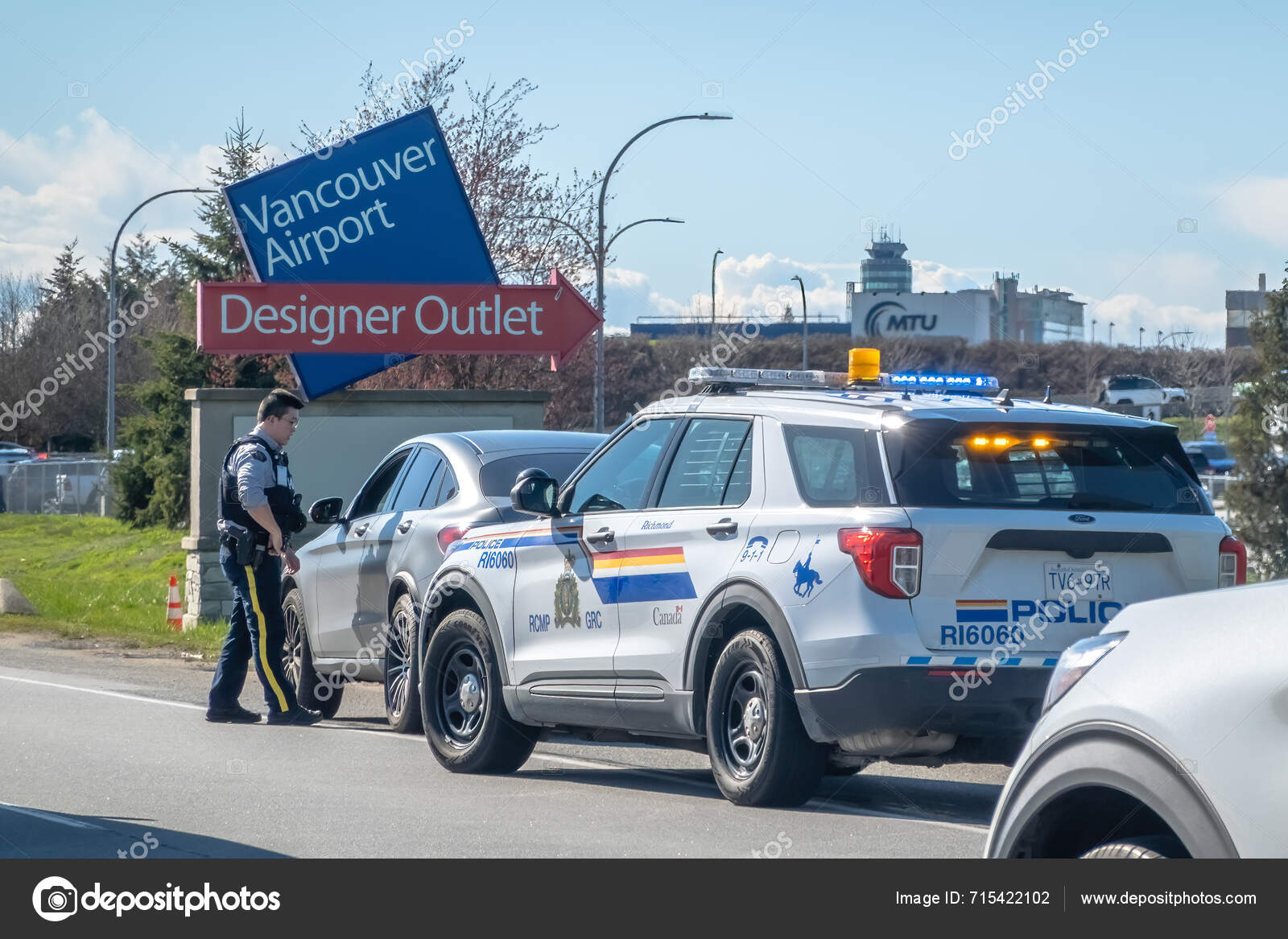 Vancouver Columbia Británica Canadá Abr 2024 Oficial Rcmp Royal ...