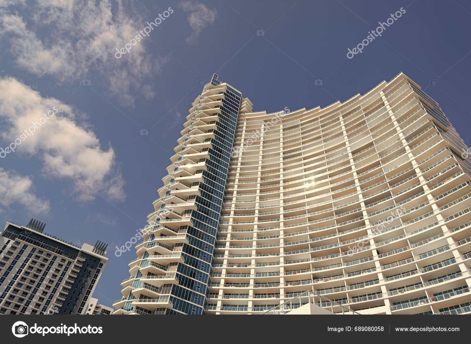 Perspective View High Skyscraper Architectural Building Sky Skyscraper ...
