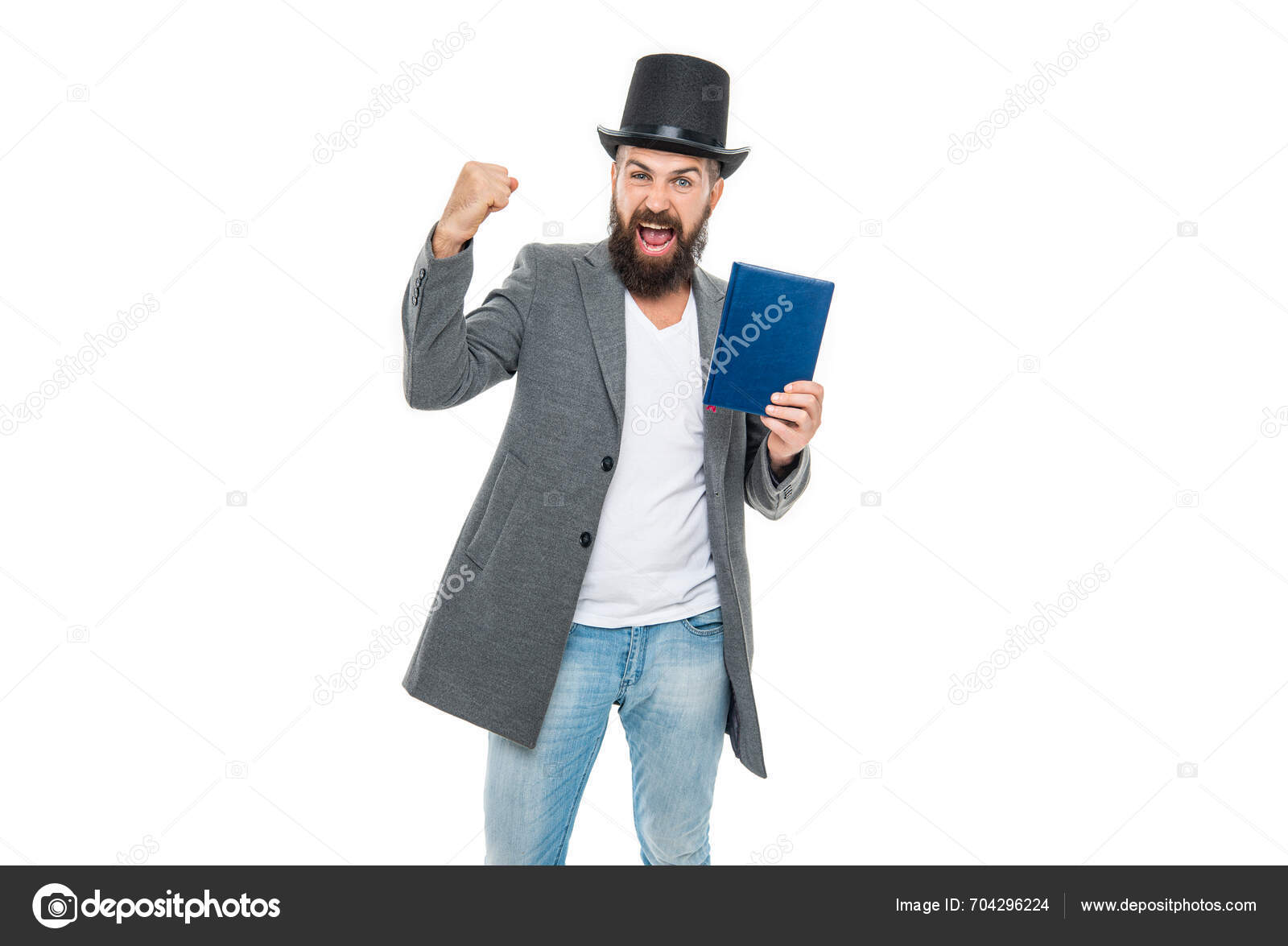 Knowledge Educated Man University Teacher Teacher Presenting Book Man ...