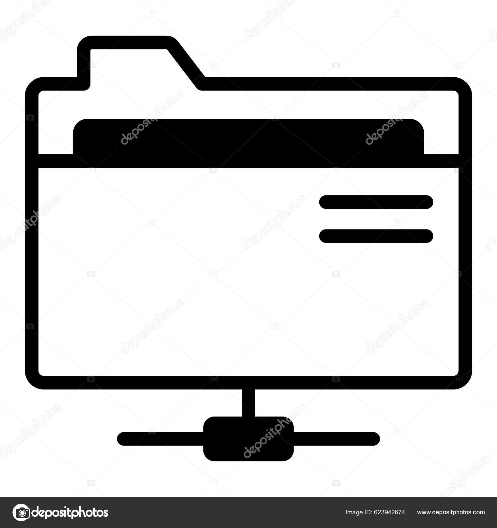 Network Folder Icon User Interface Vector Illustration Simple Vector ...