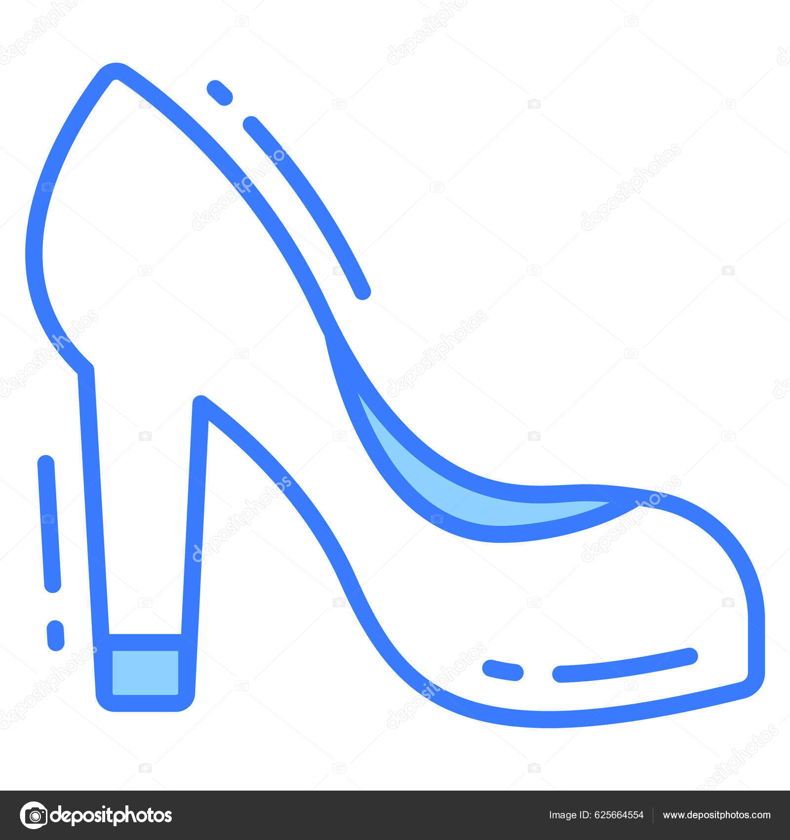 High Heel Icon Trendy Style Isolated White Background Stock Vector ...